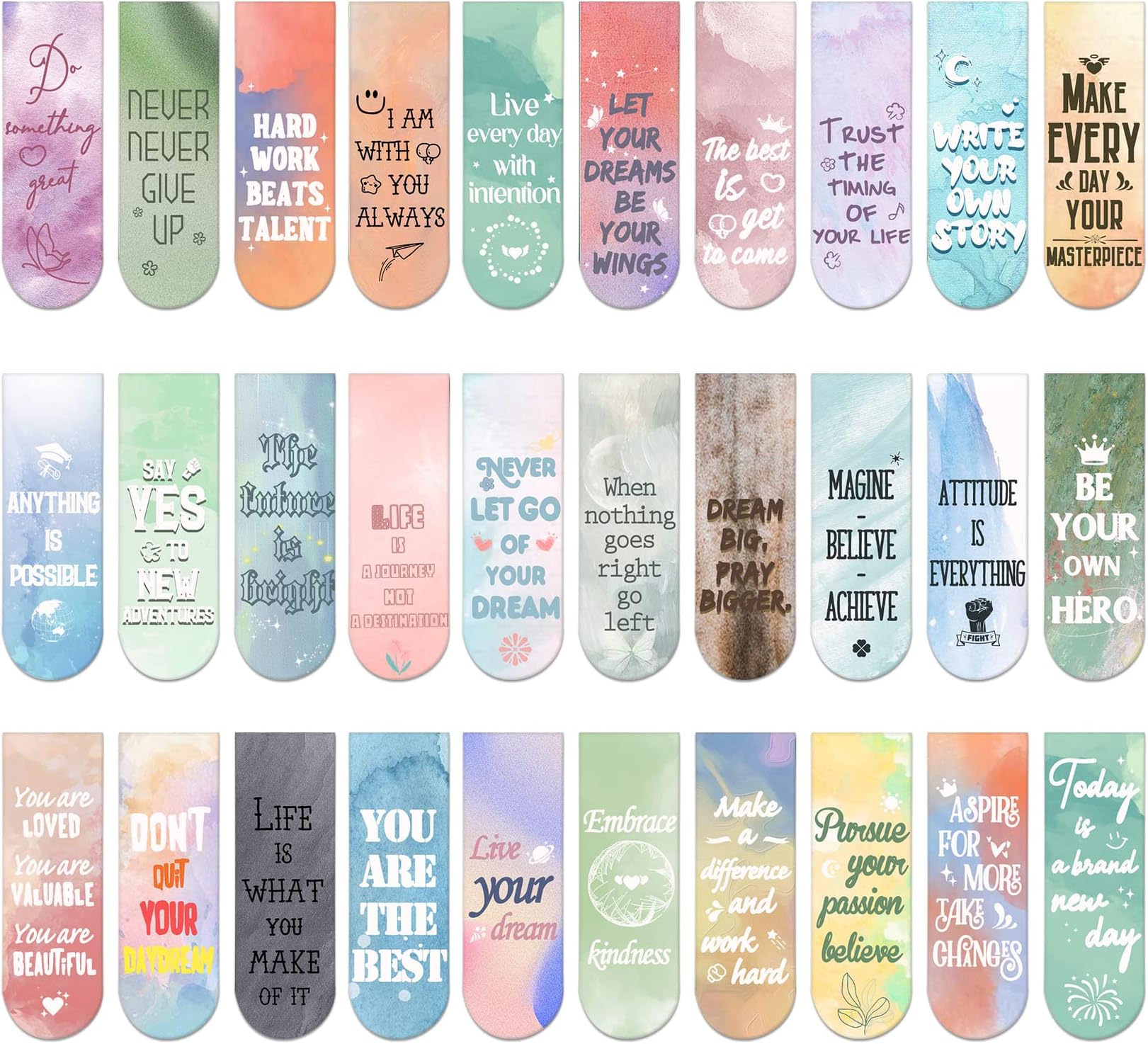 Amazon.com: Eaasty 50 Pieces Appreciation Teacher Magnetic Bookmarks ...