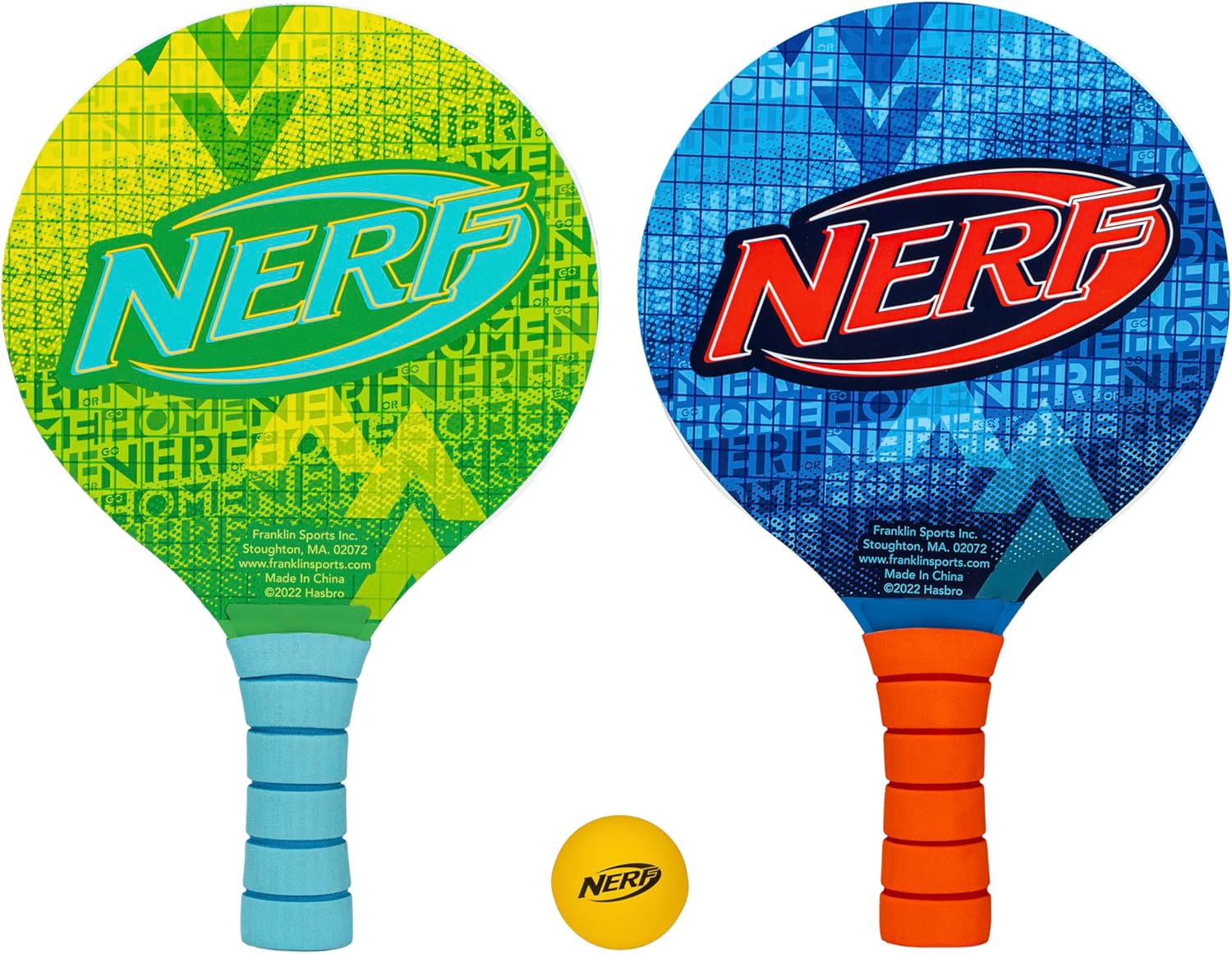 Amazon.com: Franklin Sports NERF Paddleball Set-Fun Paddleball Beach Game for Adults+Kids-Fun ...