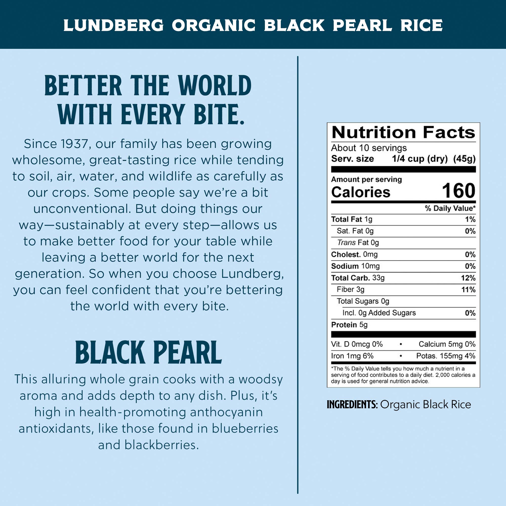 Snapklik.com : Organic Rice, Black Pearl - Whole Grain Gourmet Black ...
