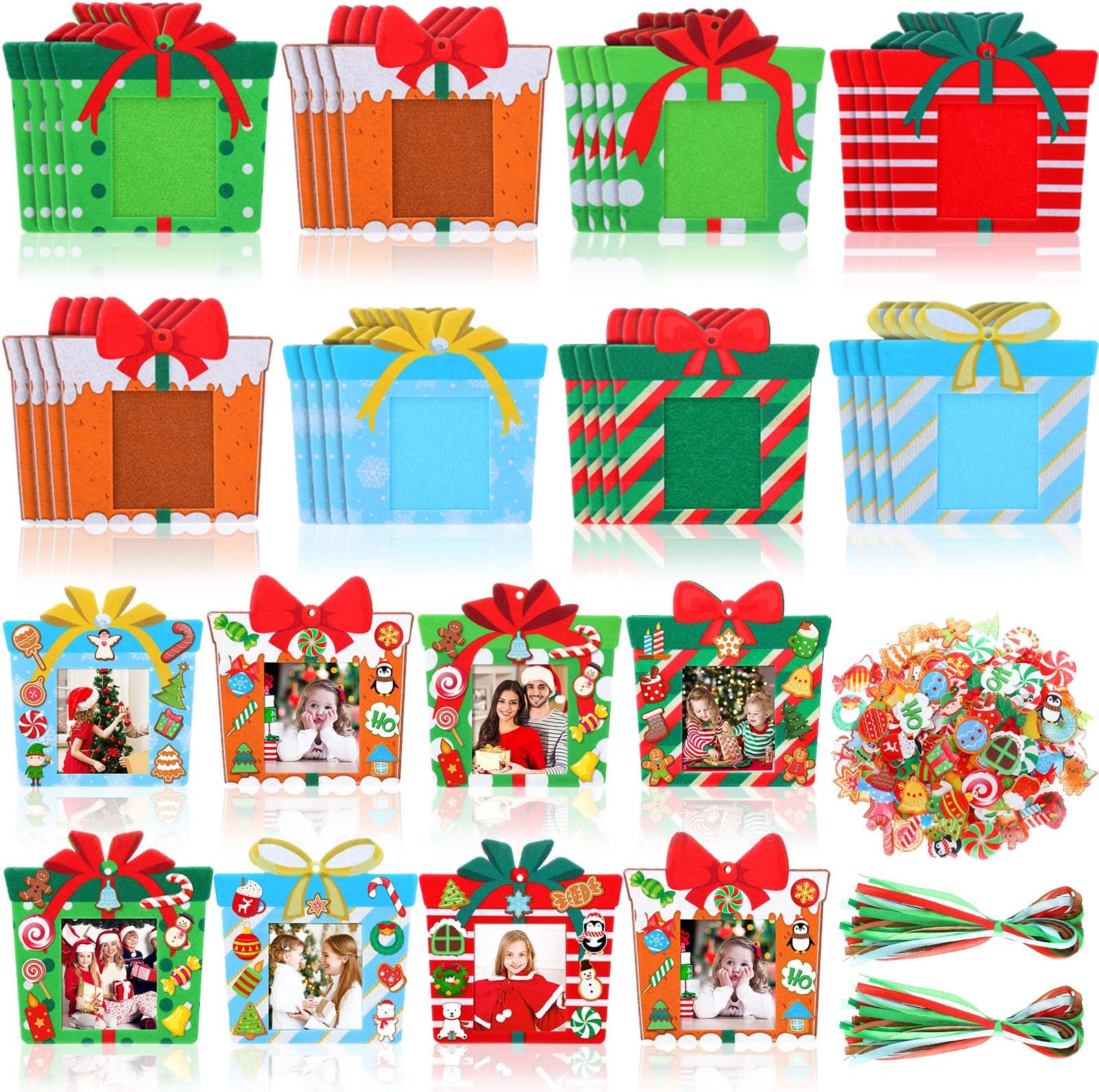 Amazon.com - Funrous Christmas Picture Frame Present Box Craft Set ...