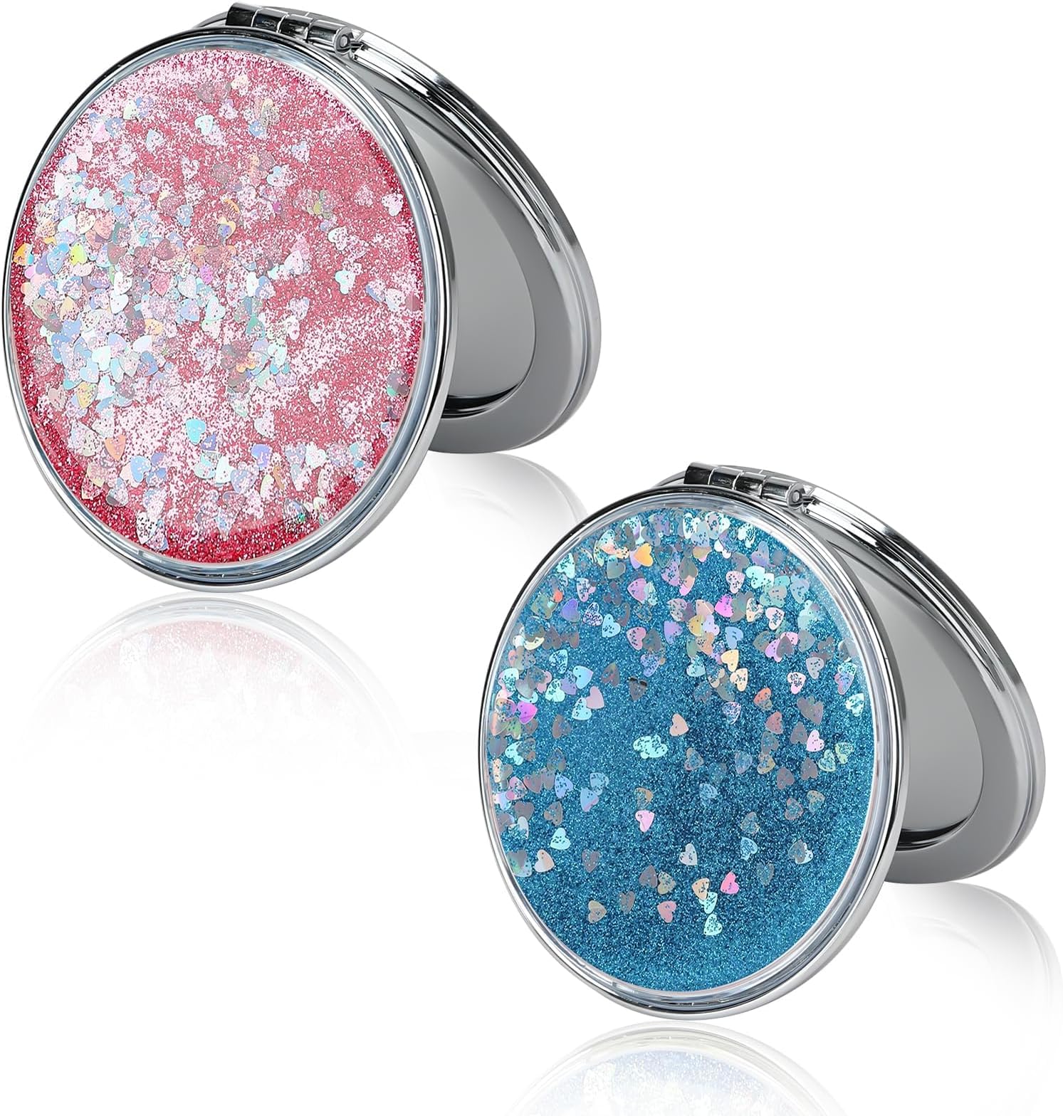 BNFGD Makeup Compact Mirror, Portable Folding Makeup Pocket Mirror for ...