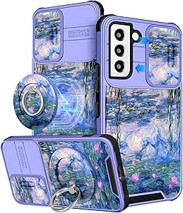 Amazon.com: Buleens for Samsung Galaxy S22 Case - with Ring Stand & Camera Cover Aesthetic Cute ...