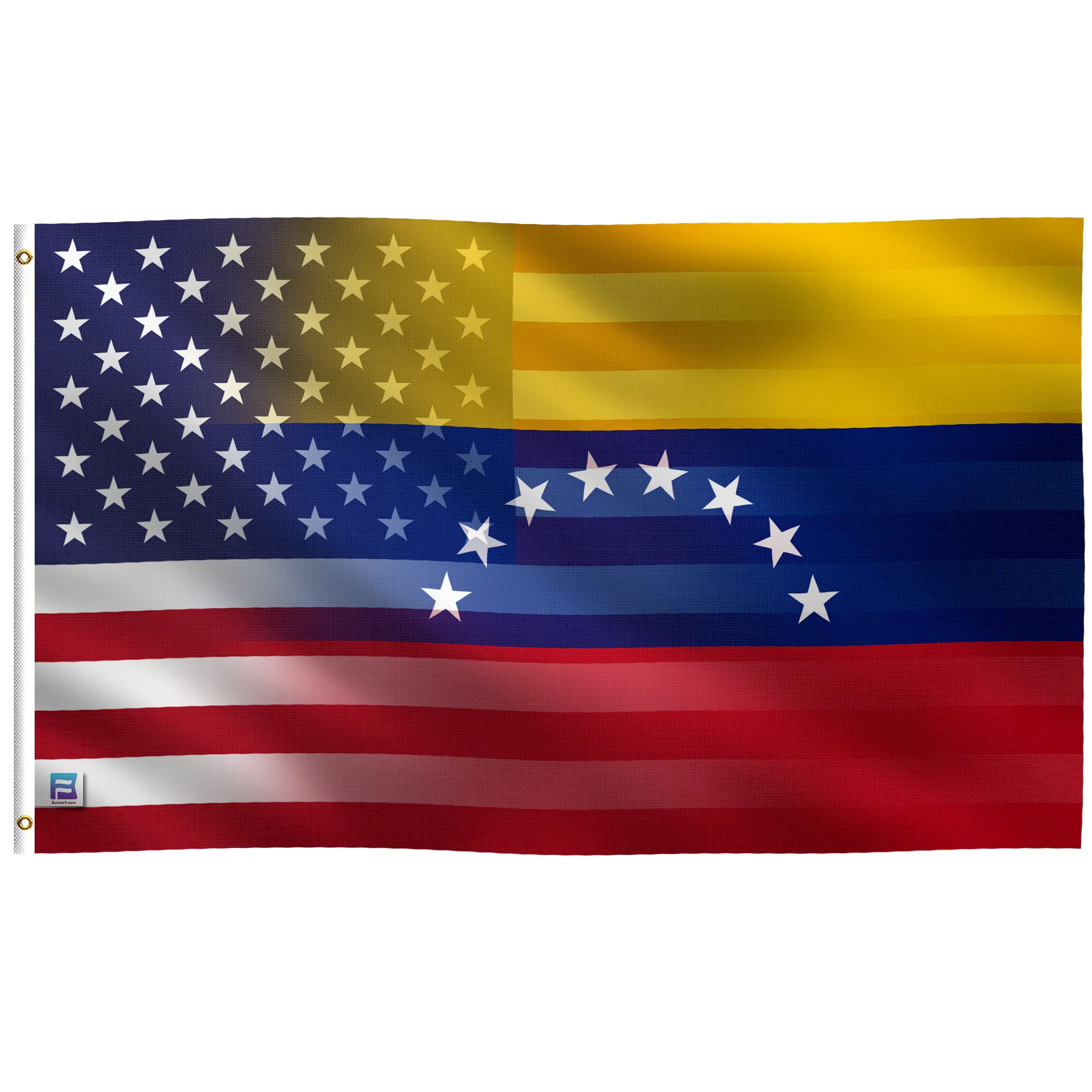 Amazon.com : 3x5 ft Venezuelan American Hybrid Flag: 100% Polyester ...