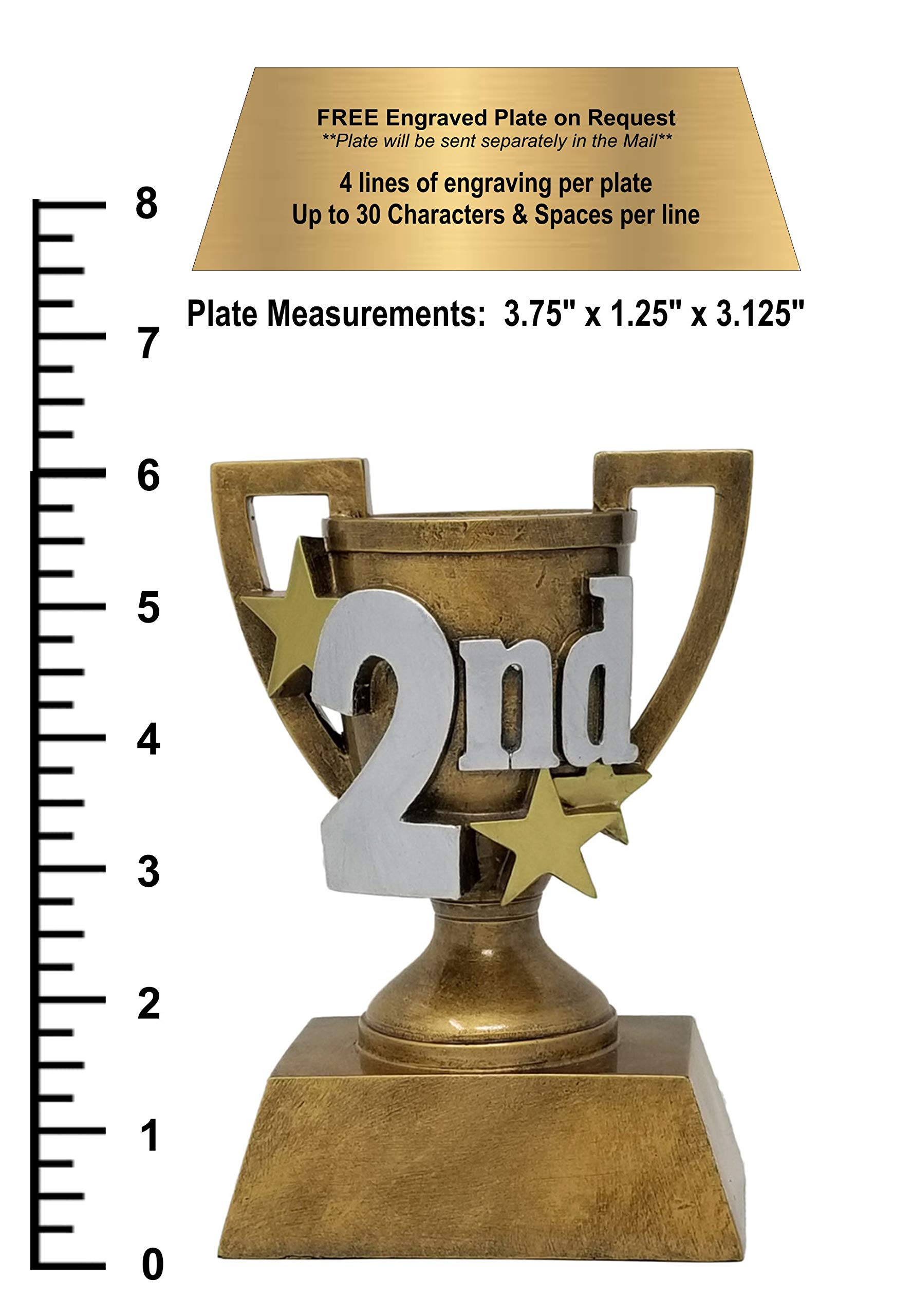 Snapklik.com : Decade Awards 2nd Place 3D Gold Cup Trophy - 6 Inch Tall ...