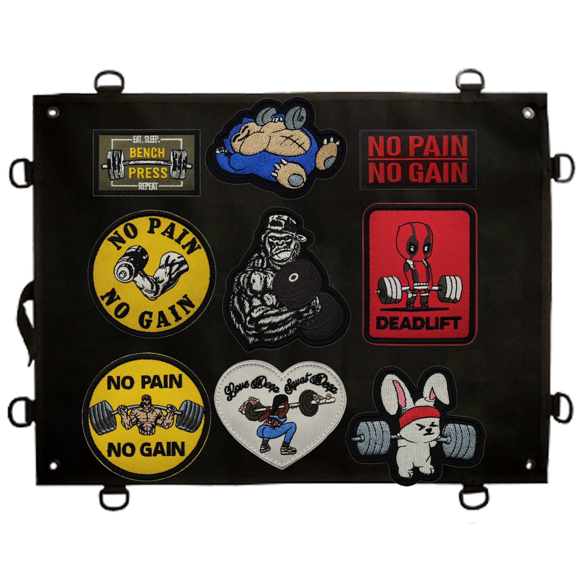 Velcro Patches Funny Bunny Fitness Gym Workout Military Tactical es ...