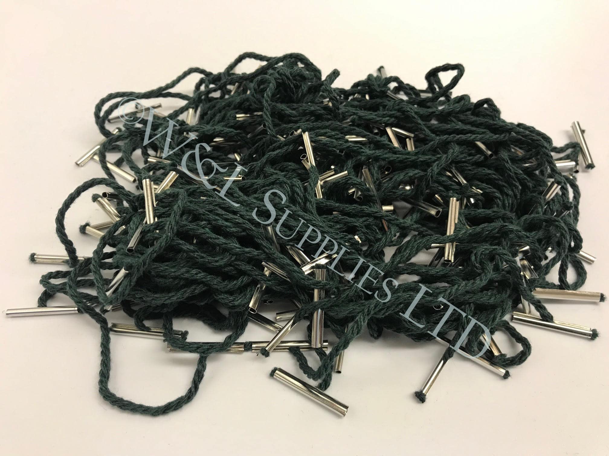 127mm Treasury Tags Metal Ends Paper Fasteners Green String Tag Paper ...