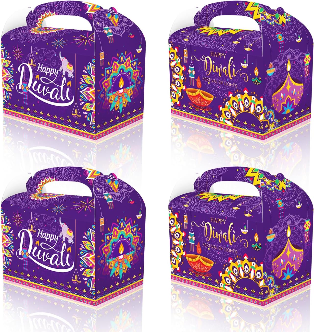 Amazon.com: KYMY Diwali Treat Boxes, 12pcs Happy Diwali Goodie Candy ...