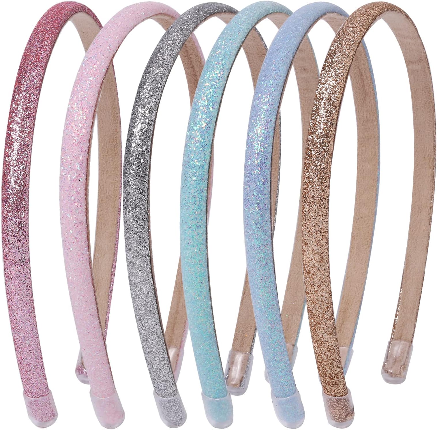 Amazon.com : Blulu Glitter Plastic Headbands with Teeth, 10 Colors, 10 ...