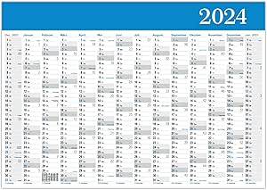 Primus Print – 20234 – Calendrier mural XXL pliable/roulé – Format A1 ...