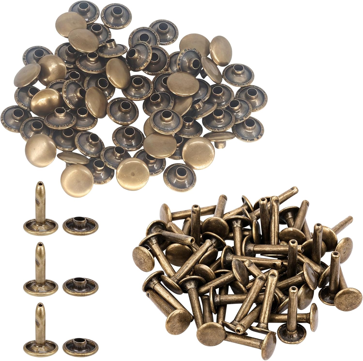 Amazon.com: Trimming Shop Extra Long Double Cap Studs, Brass Tubular ...