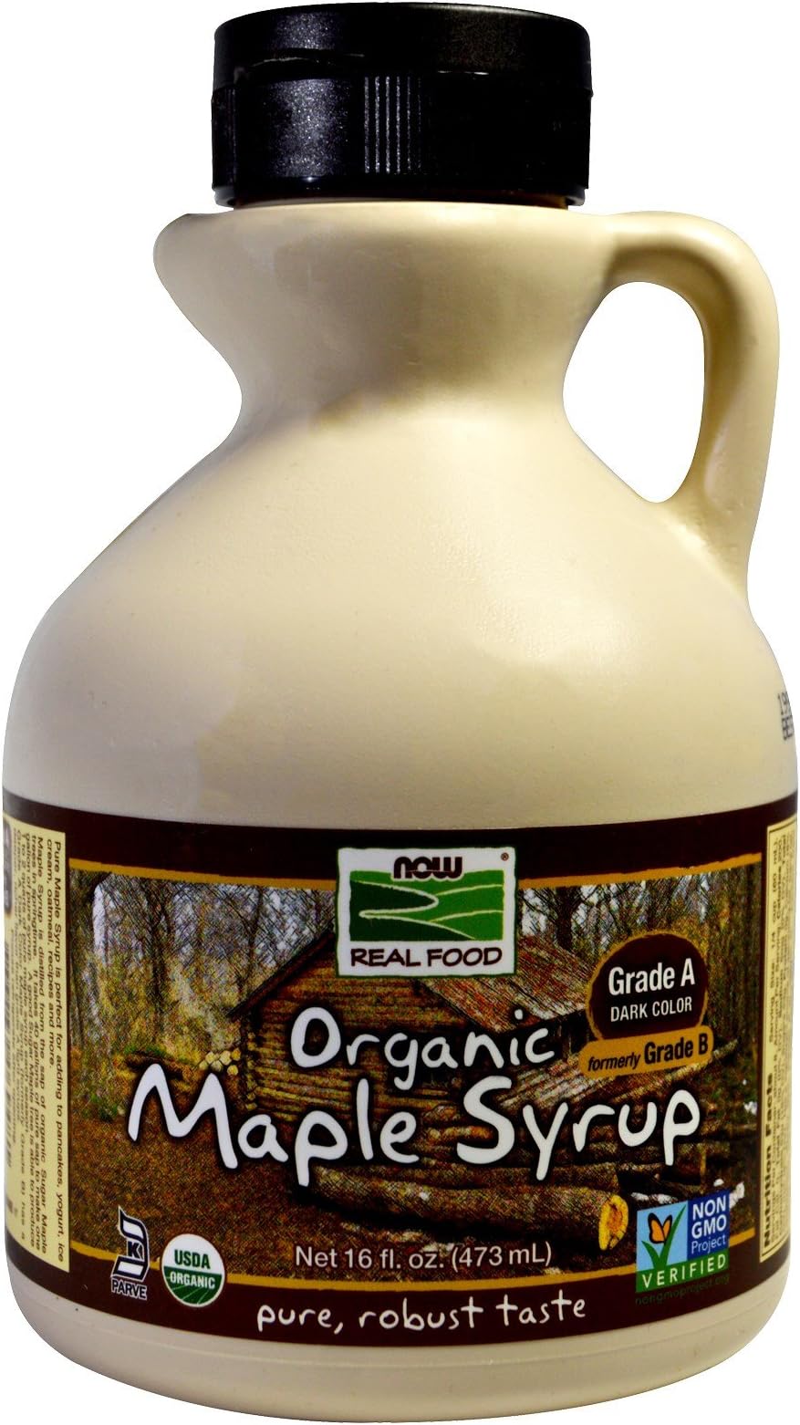 Amazon.com : NOW Foods, Certified Organic Maple Syrup, Grade A Dark ...