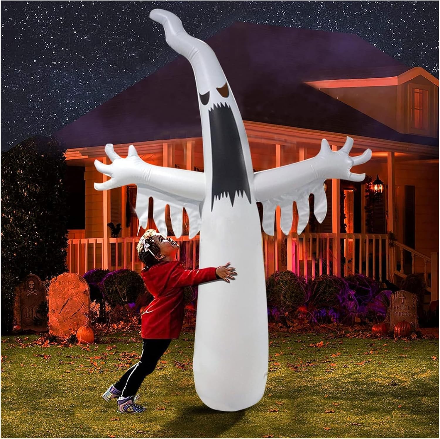 ALLC Halloween Decorations Inflatables Ghost Tumbler, 8.2FT Outdoor ...