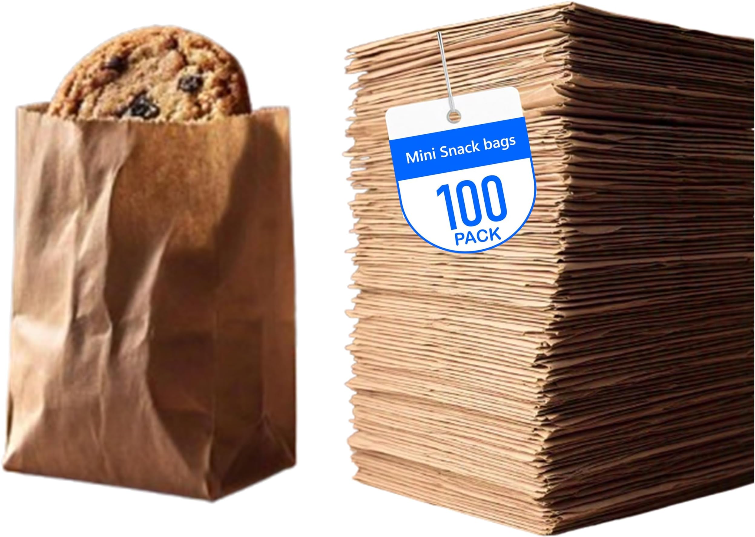 Amazon.com: Brown Paper Lunch Bags 200 Pack - Biodegradable And ...
