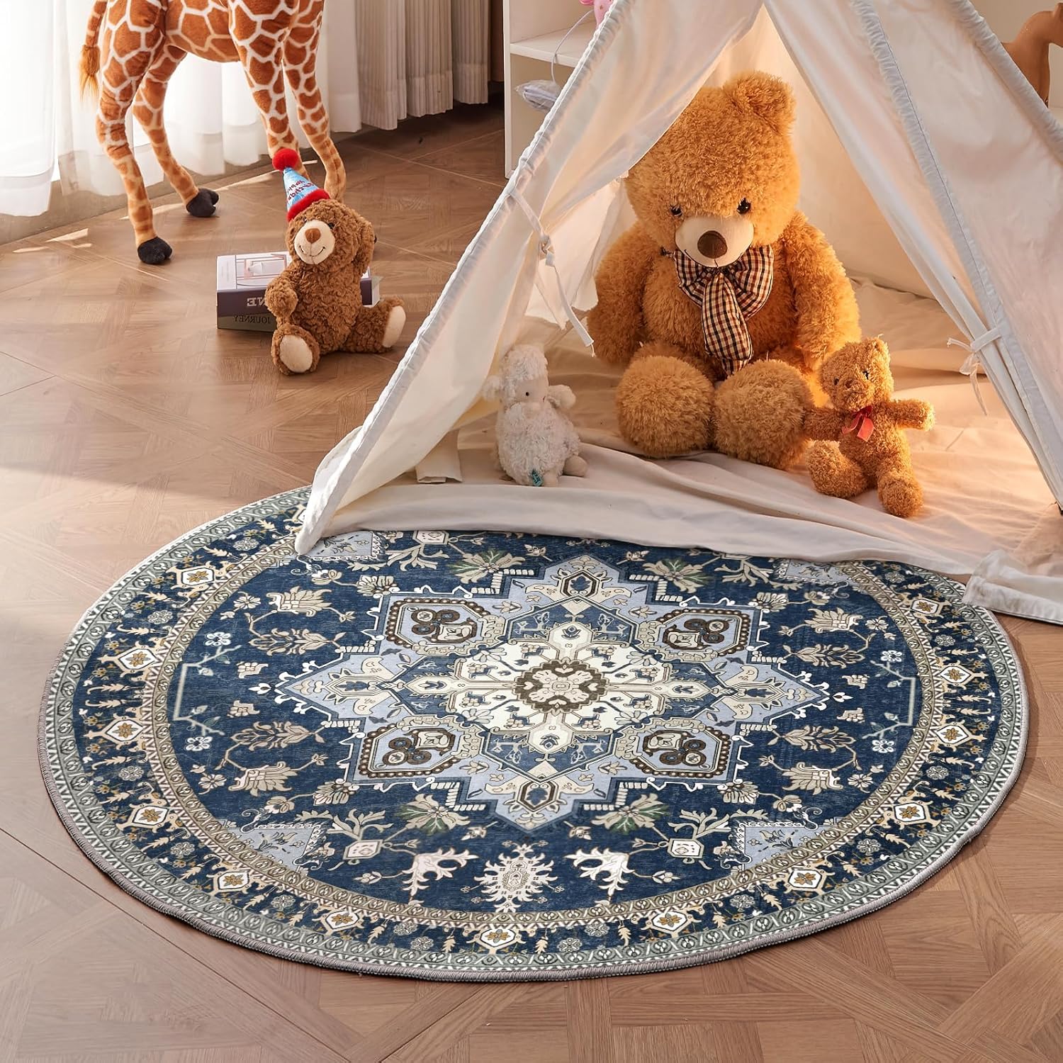 Amazon.com: OPPODREAM Soft Round Rug 3ft, Washable Circle Rug 3ft with ...