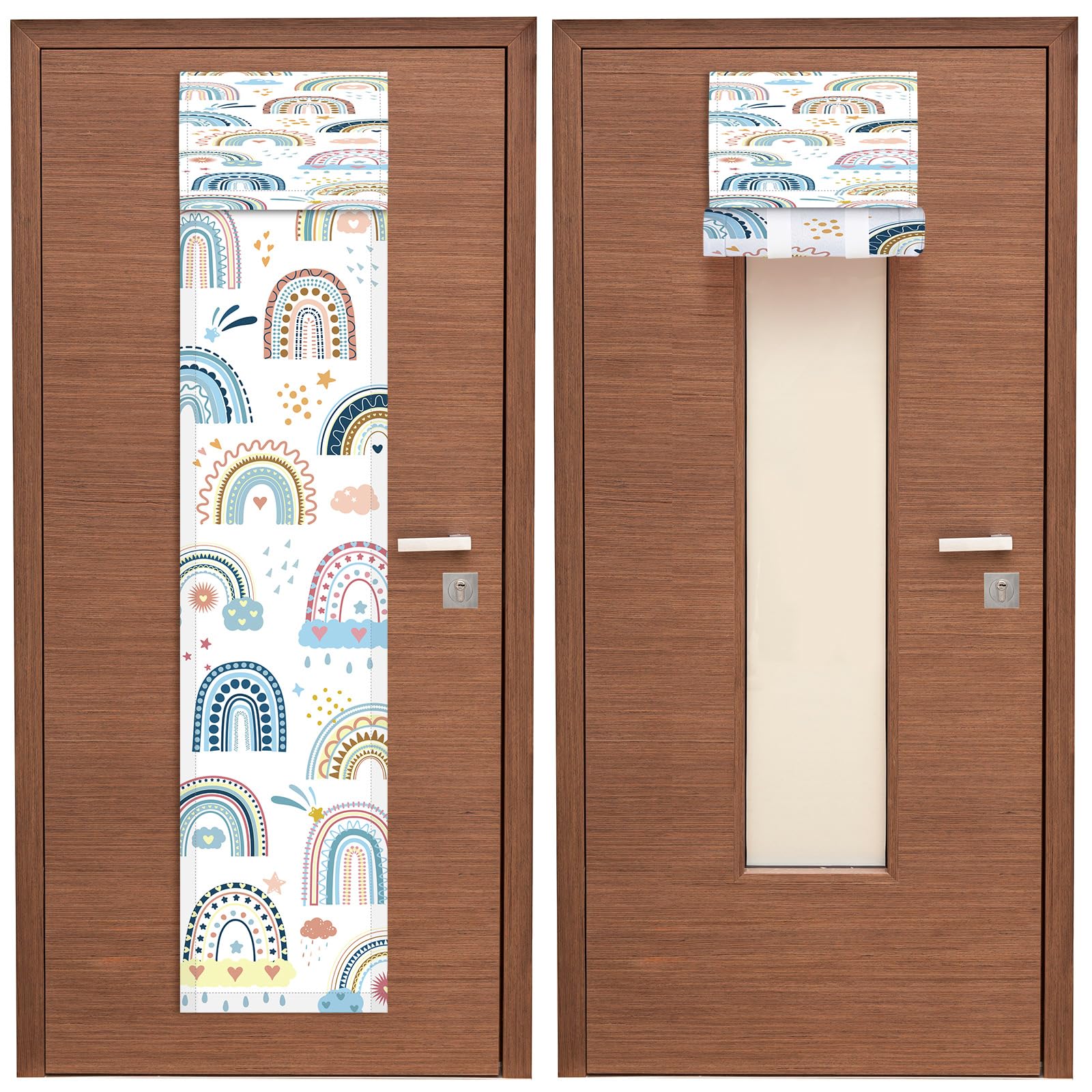 Amazon.com: Leinuosen 2 Pcs Classroom Door Window Cover Curtains Blackout Lockdown Shades for ...