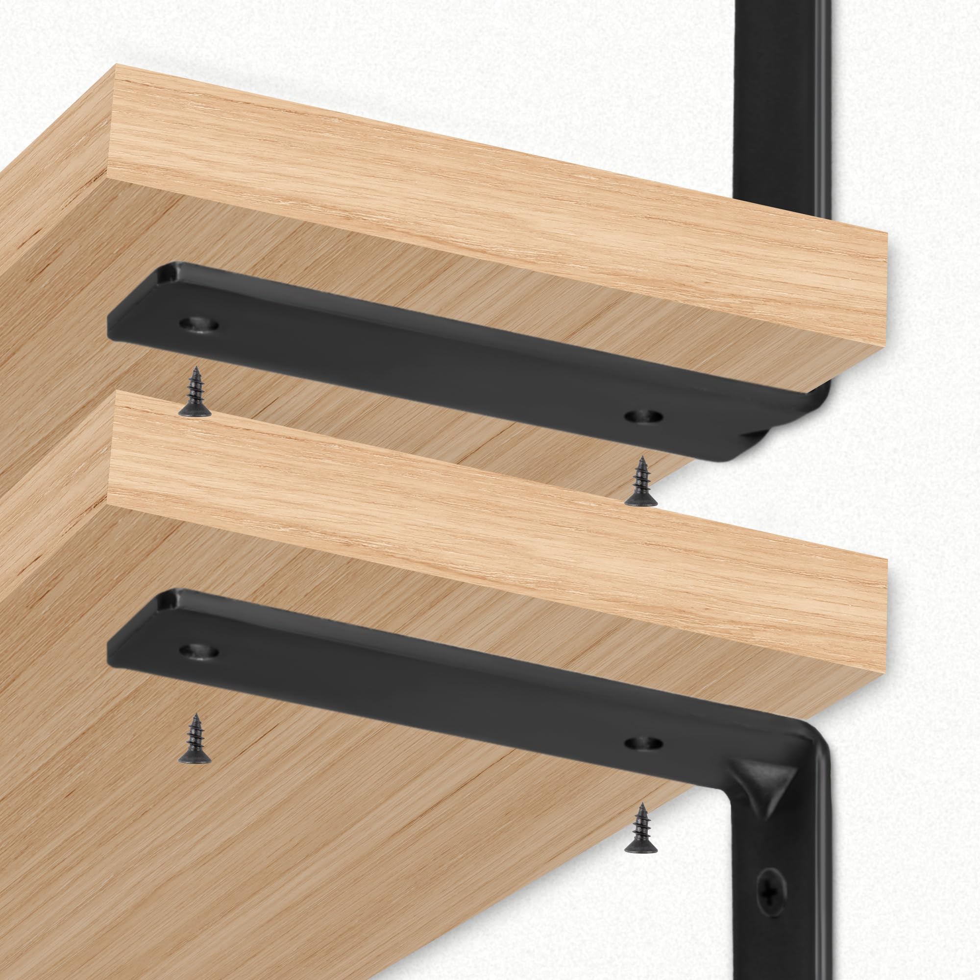 Amazon.com: Yoozell Floating L Shelf Brackets, Black Shelf Brackets ...