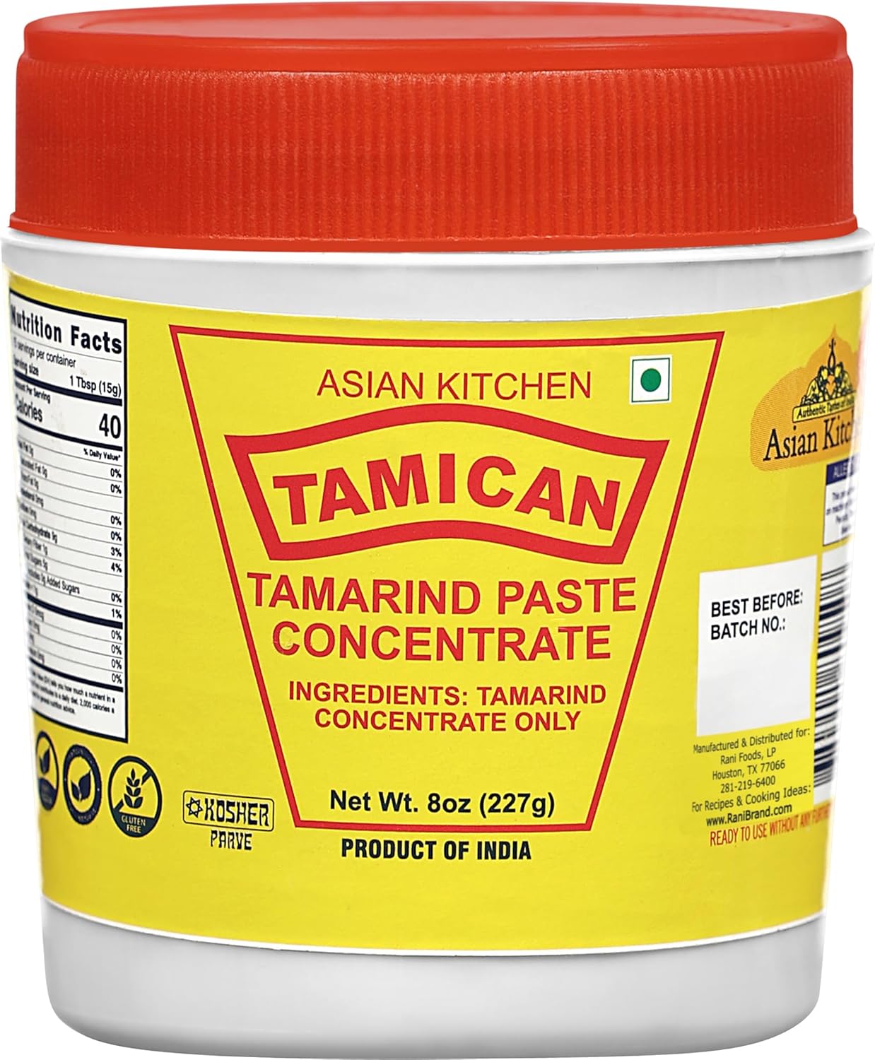 Amazon.com : Asian Kitchen Tamarind Concentrate 8oz (227g) ~ Gluten ...