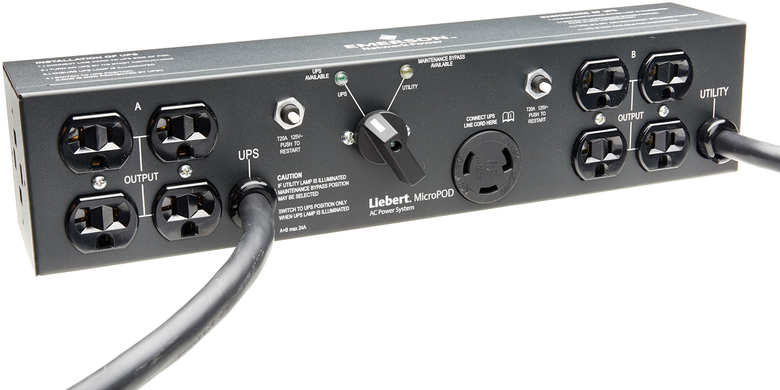 Amazon.com: Vertiv Liebert MPH2 Metered Rack Mount PDU, Black, 3.5"x17 ...