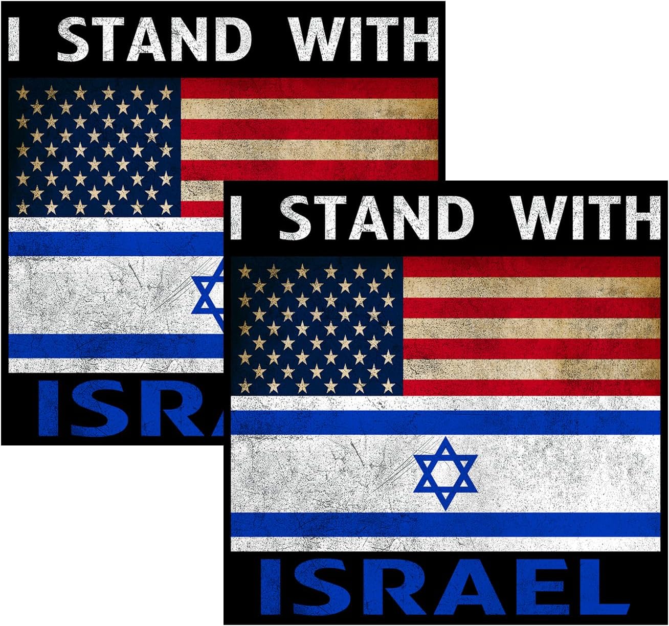 Amazon.com - 2 Pack I Stand with Israel Bumper Sticker for Car,Support ...