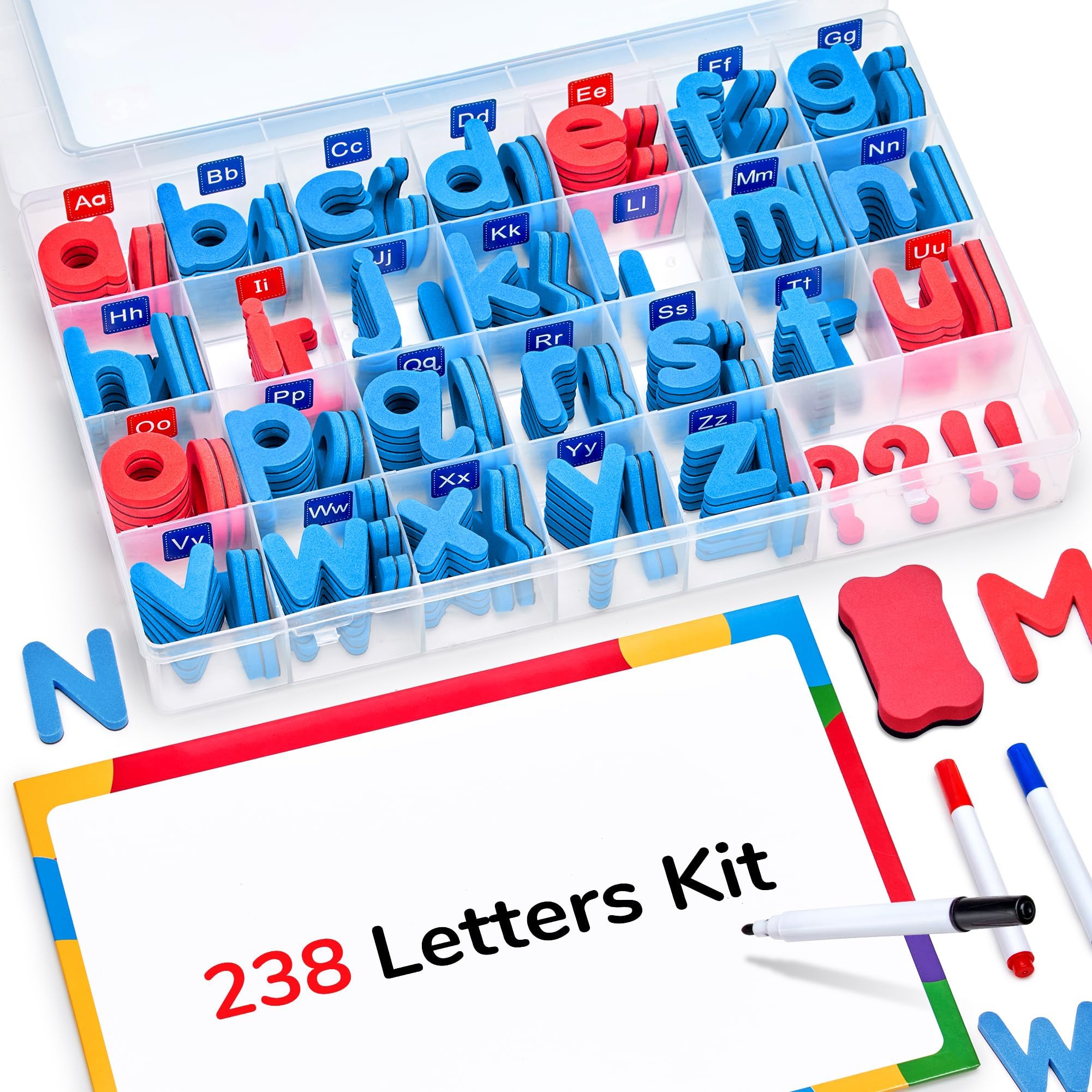 Amazon.com: JoyCat Classroom Magnetic Letters Kit Colorful 234 Pcs with ...
