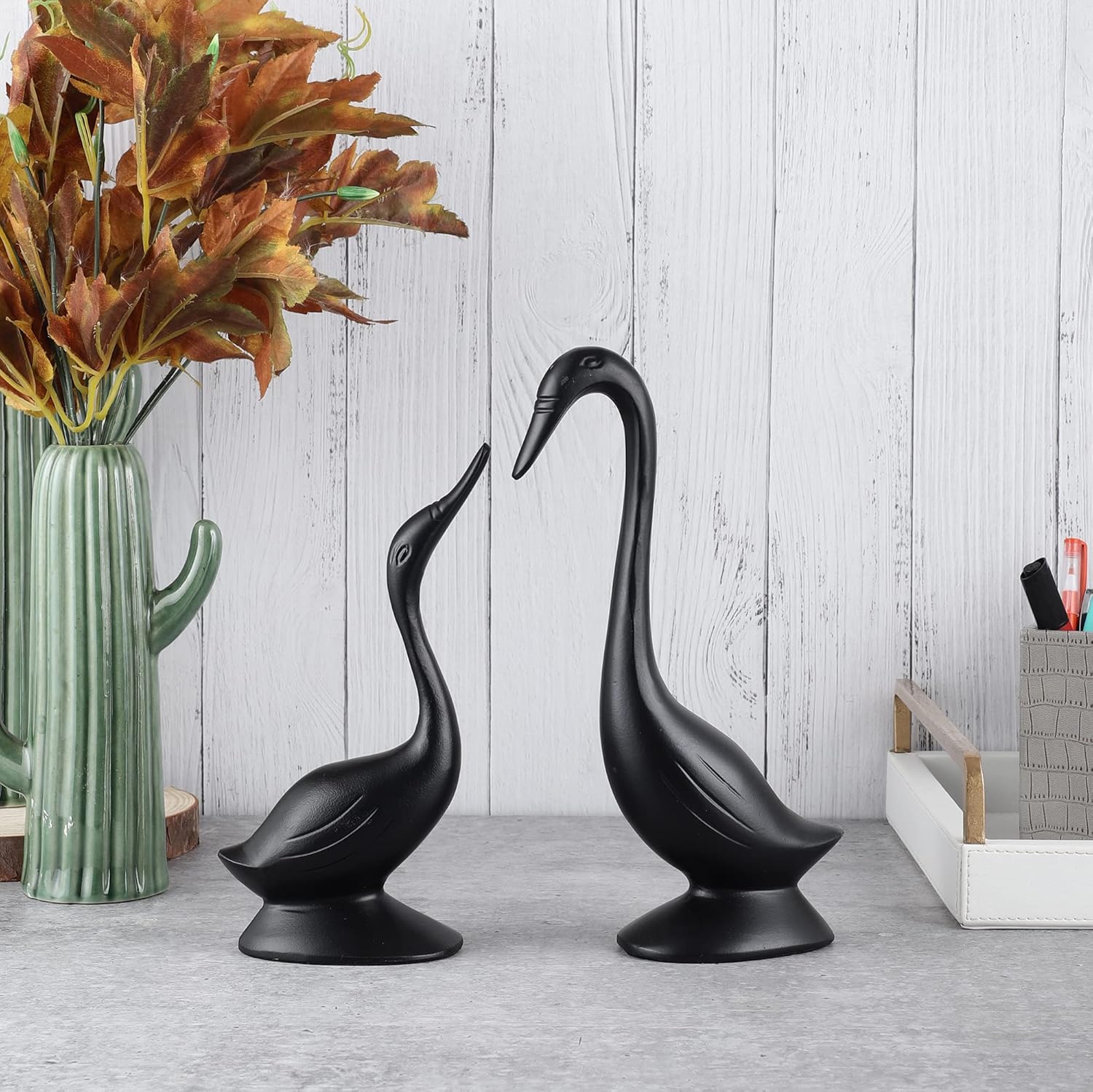 Amazon.com: VOIDROP Couples Handmade Swan-Swan Figurine Sculpture ...