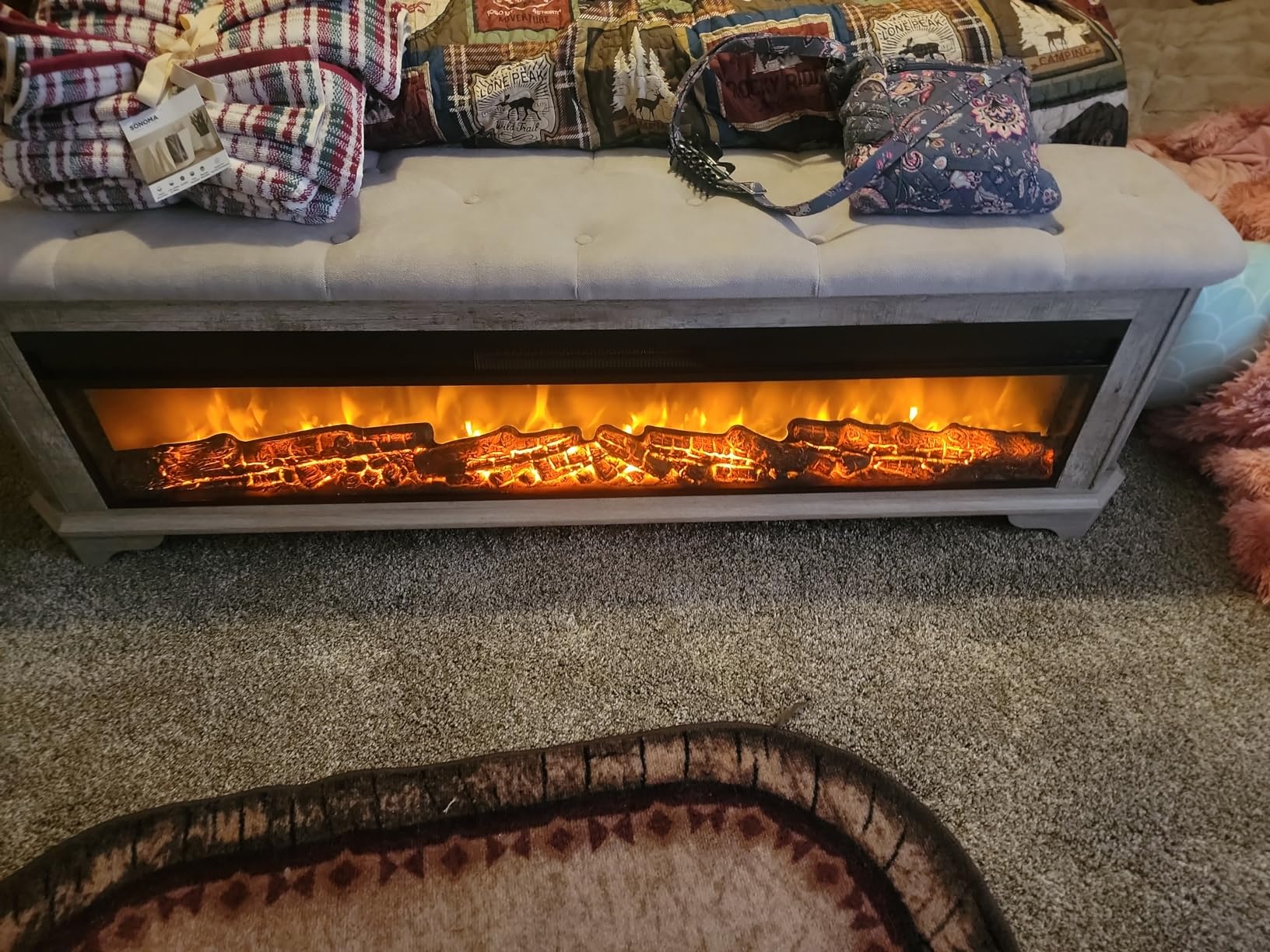 $12/mo - Finance T4TREAM Farmhouse Vintage Full Size Bed Frame with ...