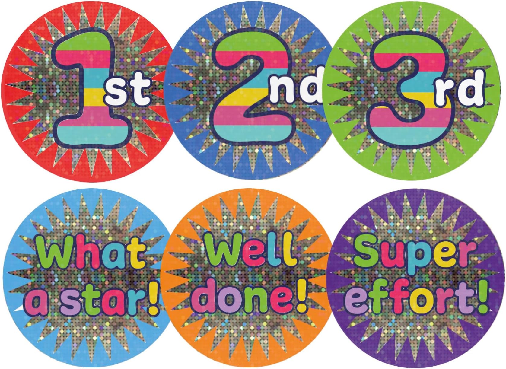 Sparkly Sports Day Stickers - Finish Line Variety Pack. 54 x 28mm ...