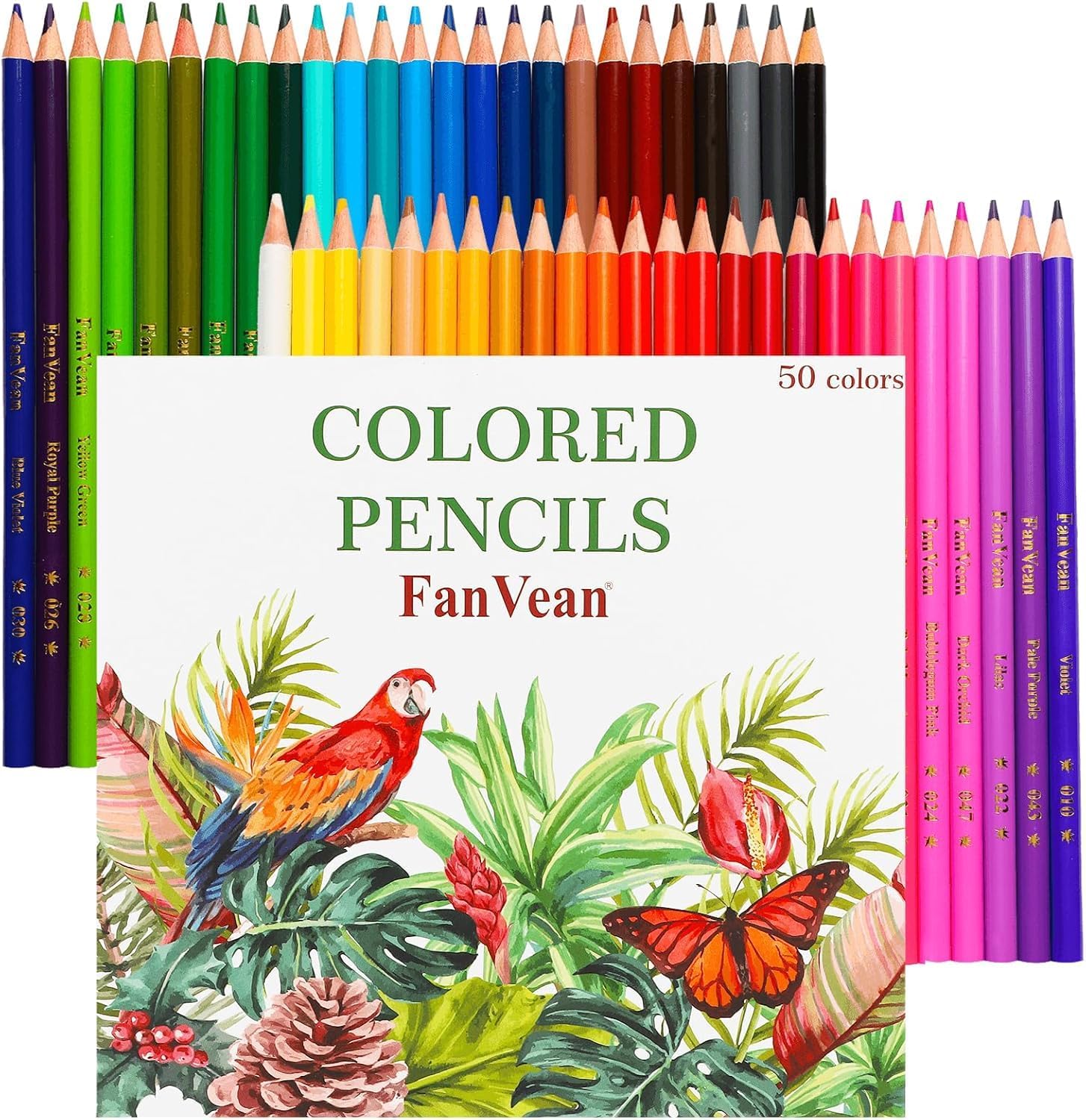 Amazon.com: FanVean Colored Pencils Set 50 count Color Pencil for adult ...