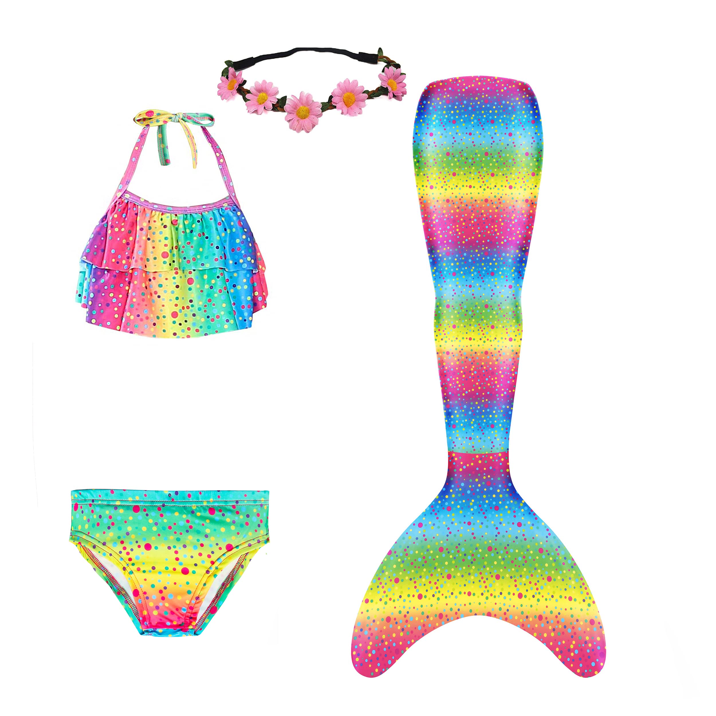 Buy Kokowaii Fancy Girl's Mermaid Tail Swimsuit Bathingsuit Sea-Maid ...