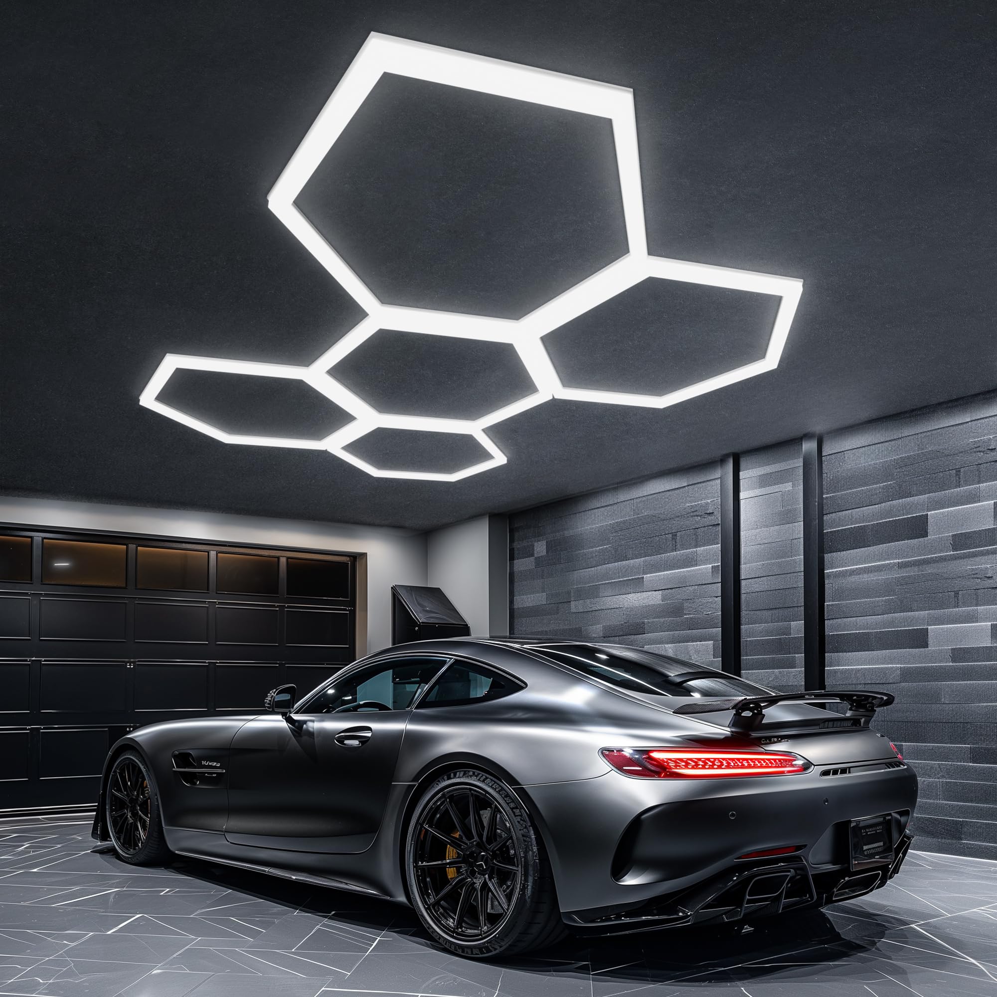 Lphianx Hexagon LED Garage Light, 25 Pack 200W 30000LM 6500K Hexagon ...