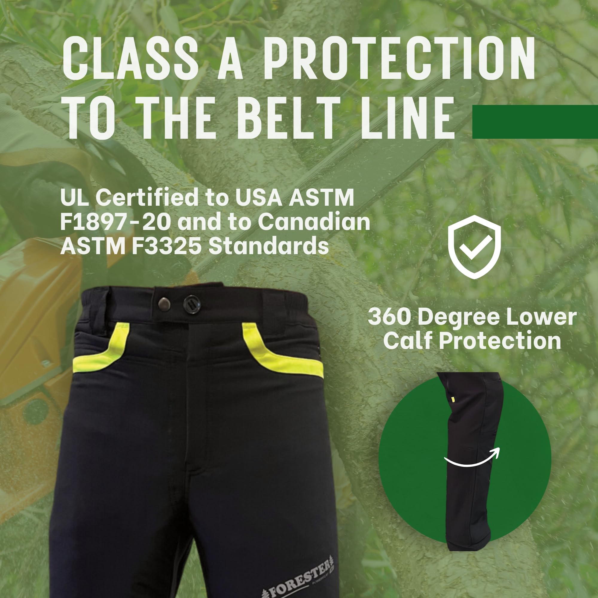 Snapklik.com : FORESTER Chainsaw Protective Pants Lightweight 360 ...