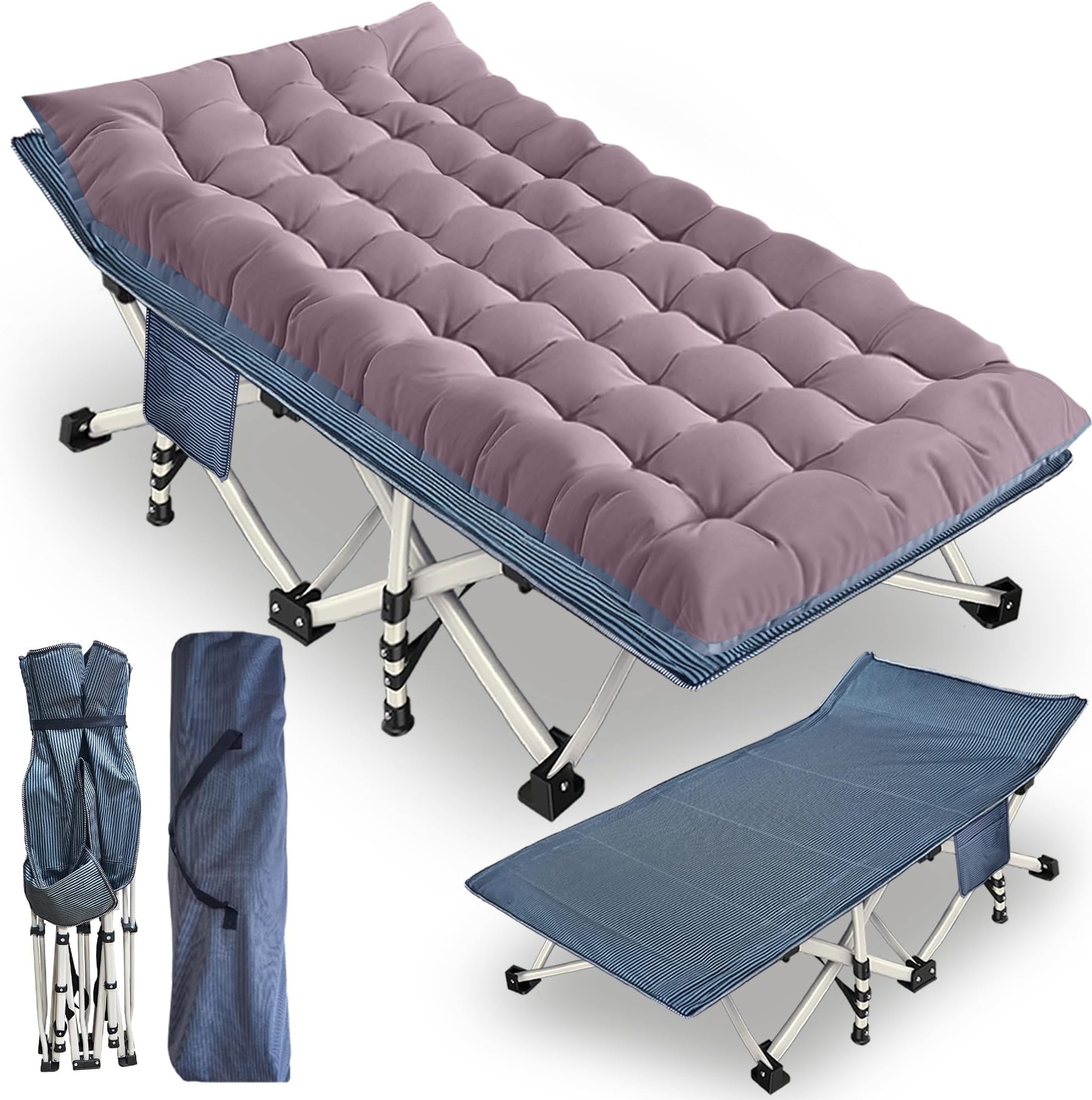 Amazon.com: Suteck Camping Cot, 32In XXL Folding Camping Cot Heavy Duty ...
