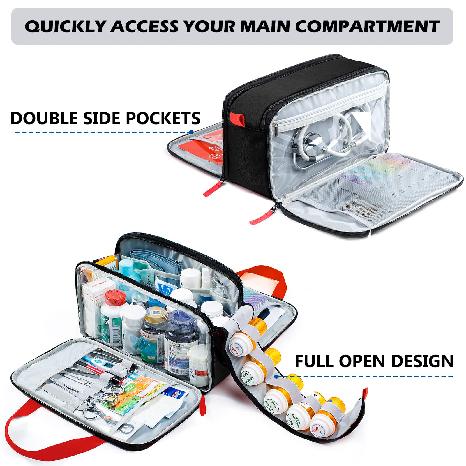 Snapklik.com : BAGSFY Full Open Medicine Bag Empty, Family First Aid ...