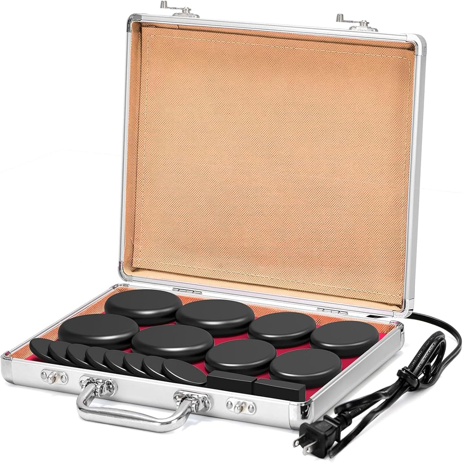 Amazon.com: Hprampi 18Pcs Hot Rocks Massage Stones with Heater Kit ...