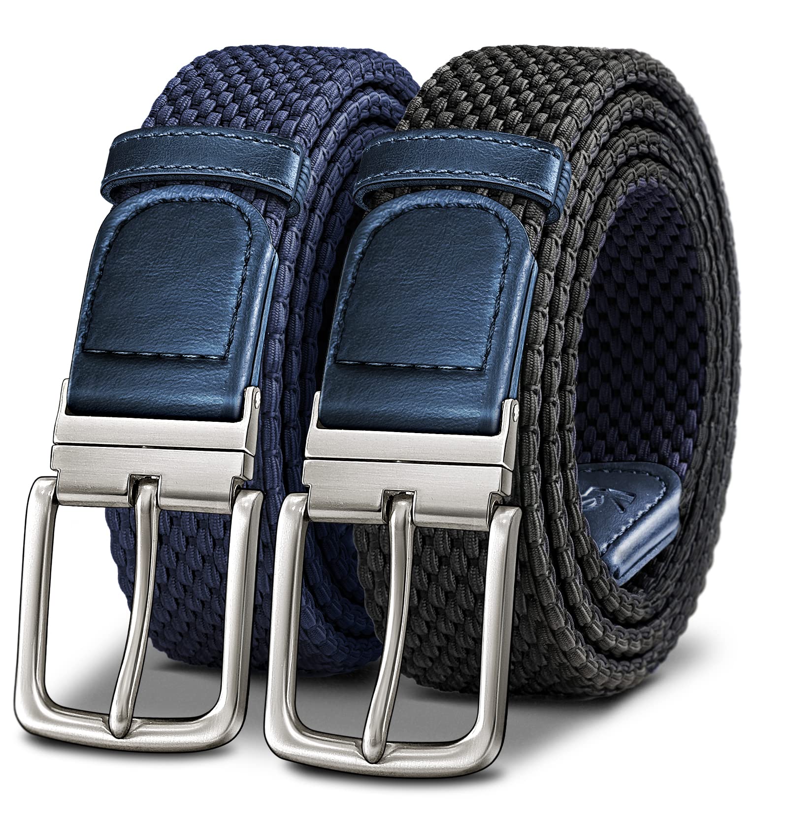 KEMISANT Braided Belt Reversible,Elastic Stretch Belt for Gift Men Golf ...