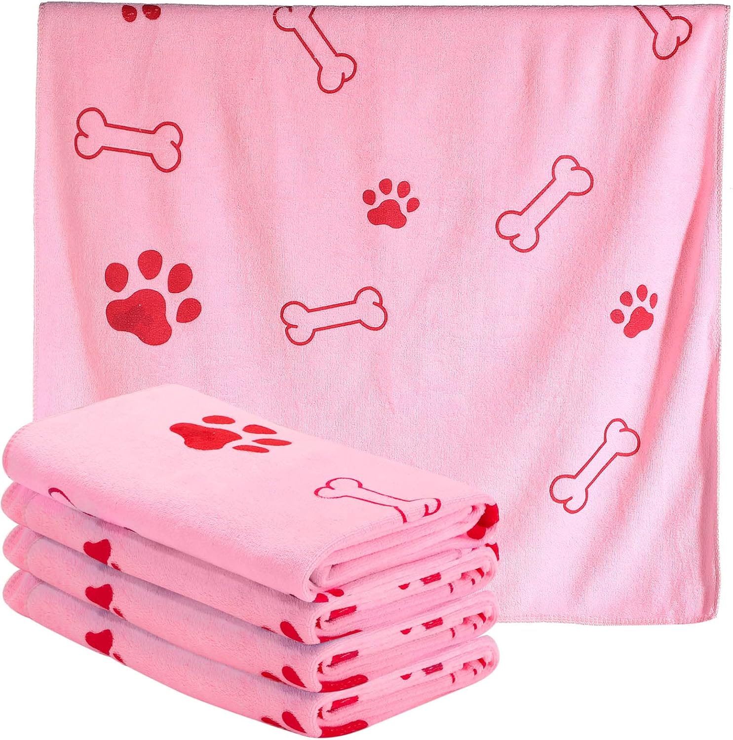 Amazon.com: Chumia 4 Pcs Dog Towels for Drying Dog Puppy Bulk ...