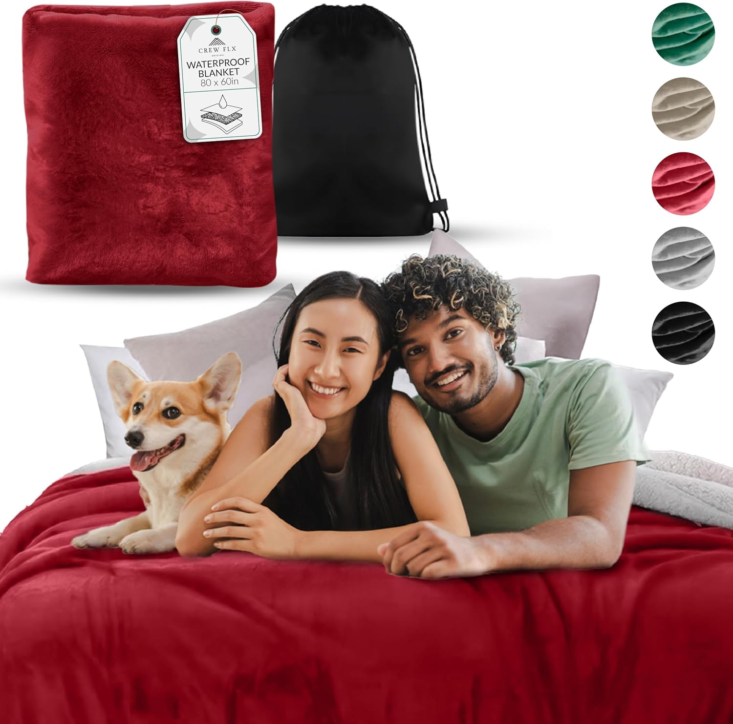 Waterproof Blanket for Bed Intimacy, 3 Layer Love Blanket Waterproof ...