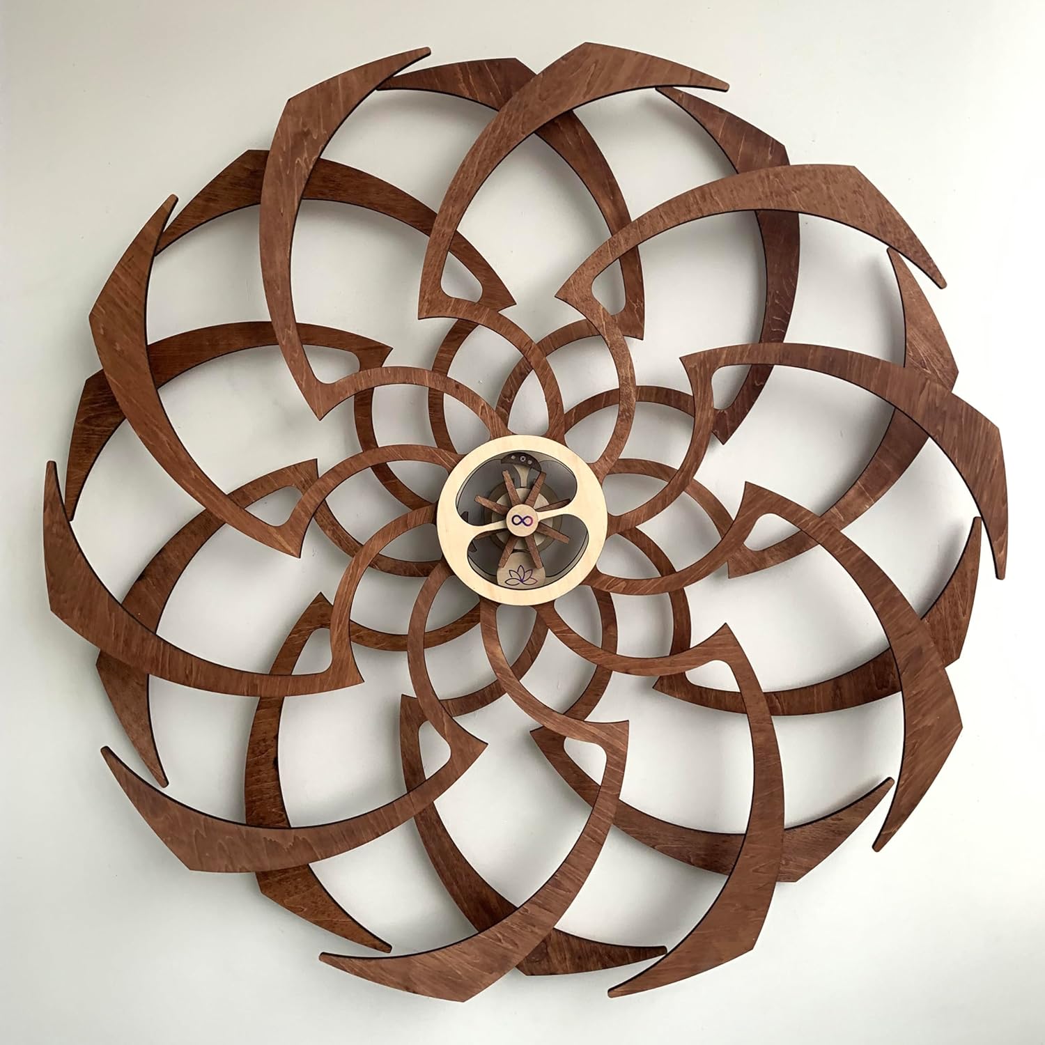 Amazon.com: Handmade Kinetic Sculpture Wall Decor, Flower Wooden Unique ...