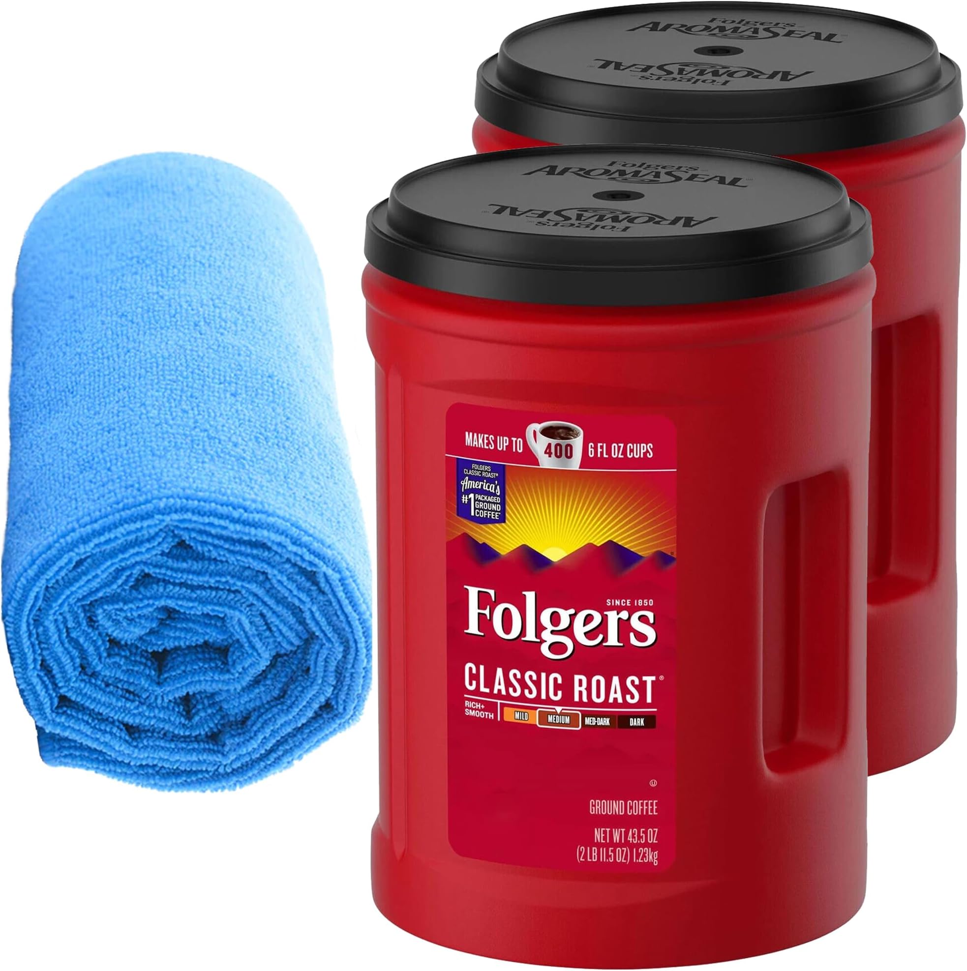 Amazon.com : Folger Classic Roast Ground Coffee Medium Roast, 43.5 Oz ...