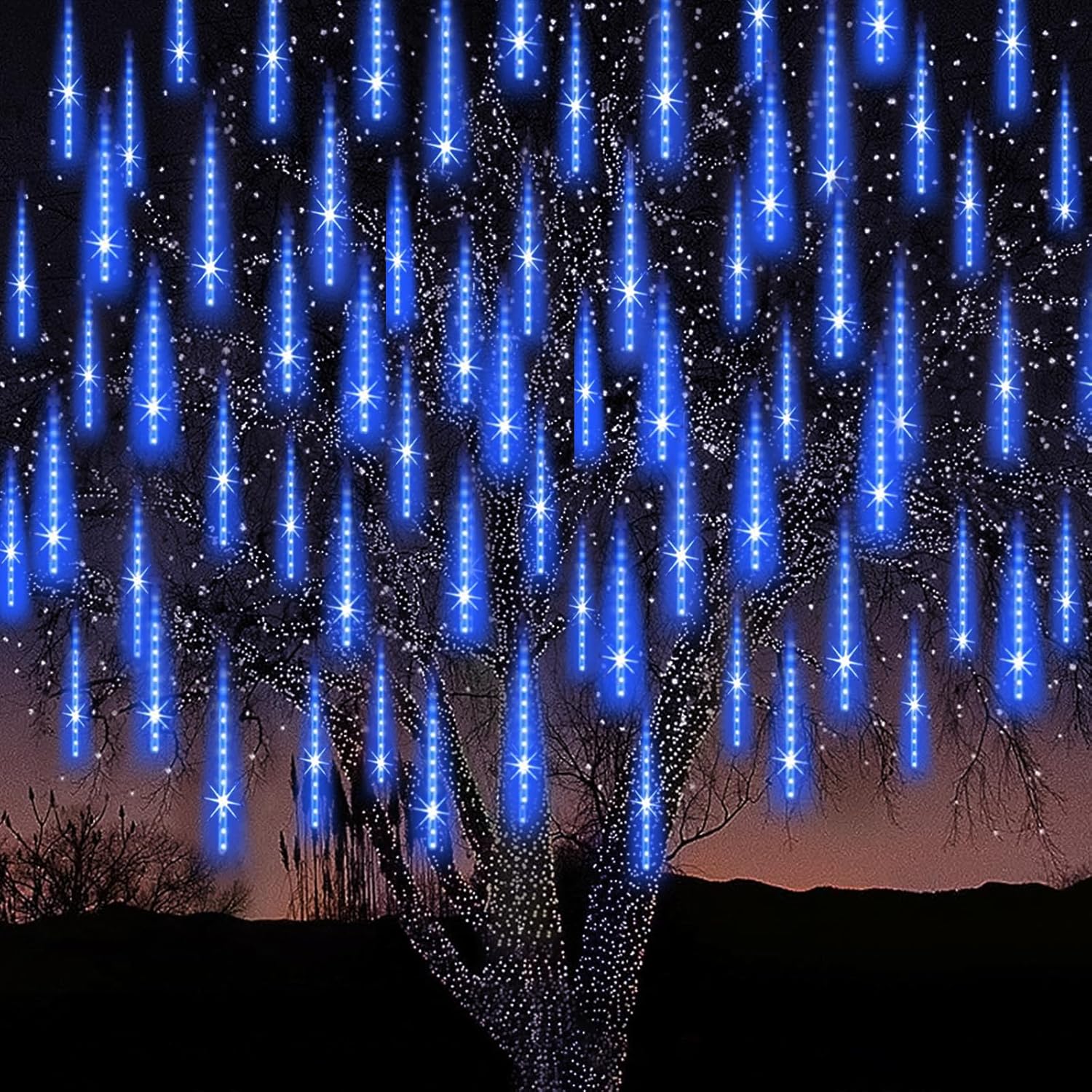 Meteor Shower Lights Outdoor Christmas Lights Falling Rain Lights 12 ...