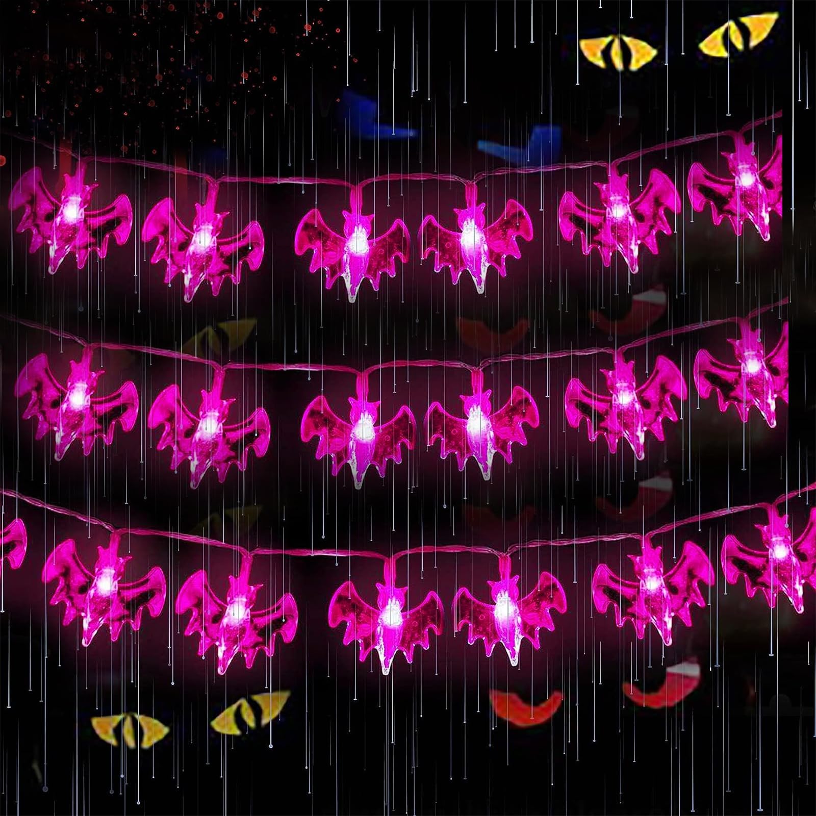 Amazon.com: AYOGU Bat LED String Lights Battery Operated,20 Bat Lights ...