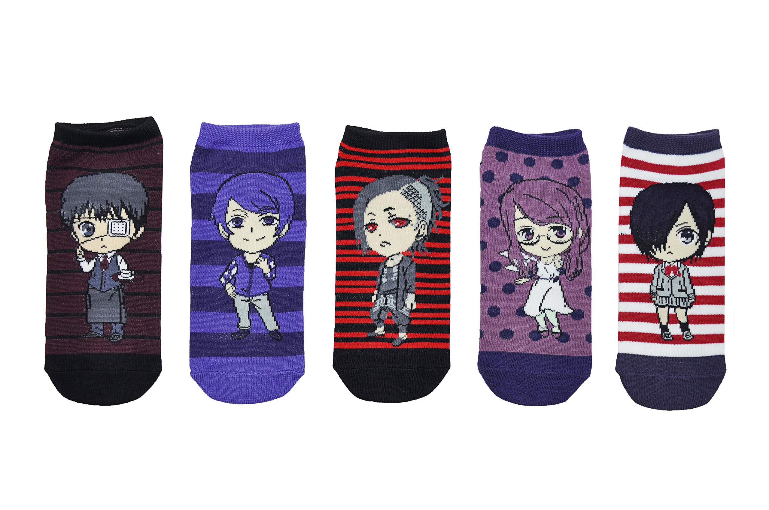 Amazon.com: Tokyo Ghoul Socks Cosplay (5 Pair) - (Women) Tokyo Ghoul ...