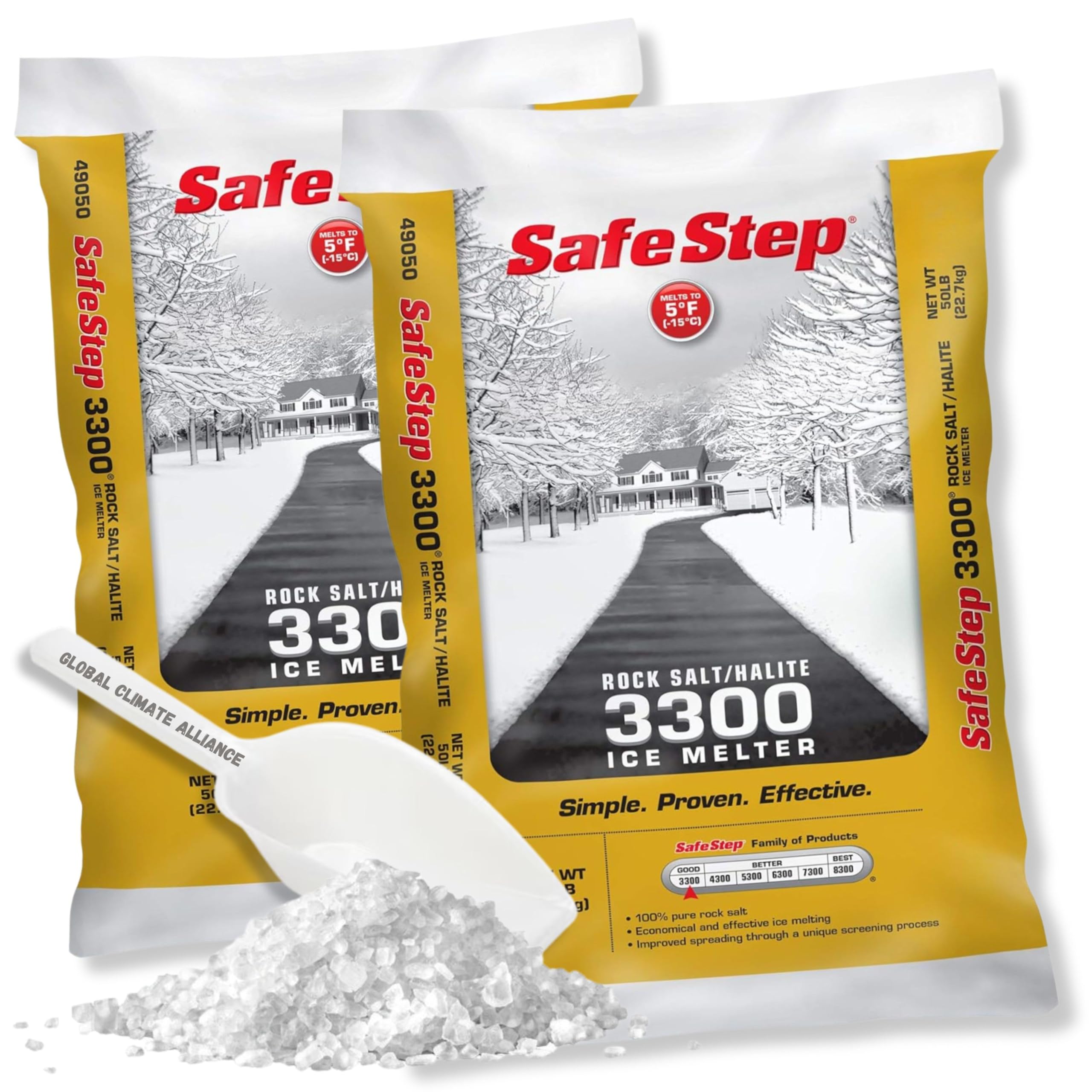 Amazon.com : Premium Ice Melt Sodium Chloride Crystal Pellets ...