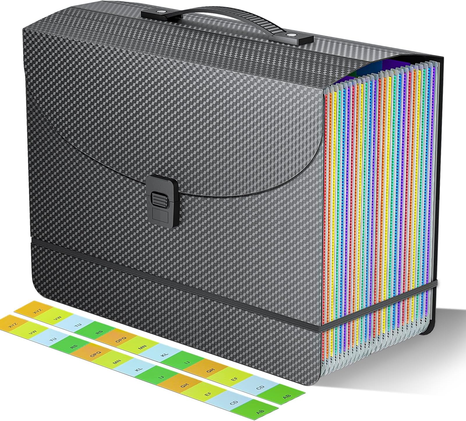 File Organiser Box Files Folder Document Organiser with Handle,25 ...