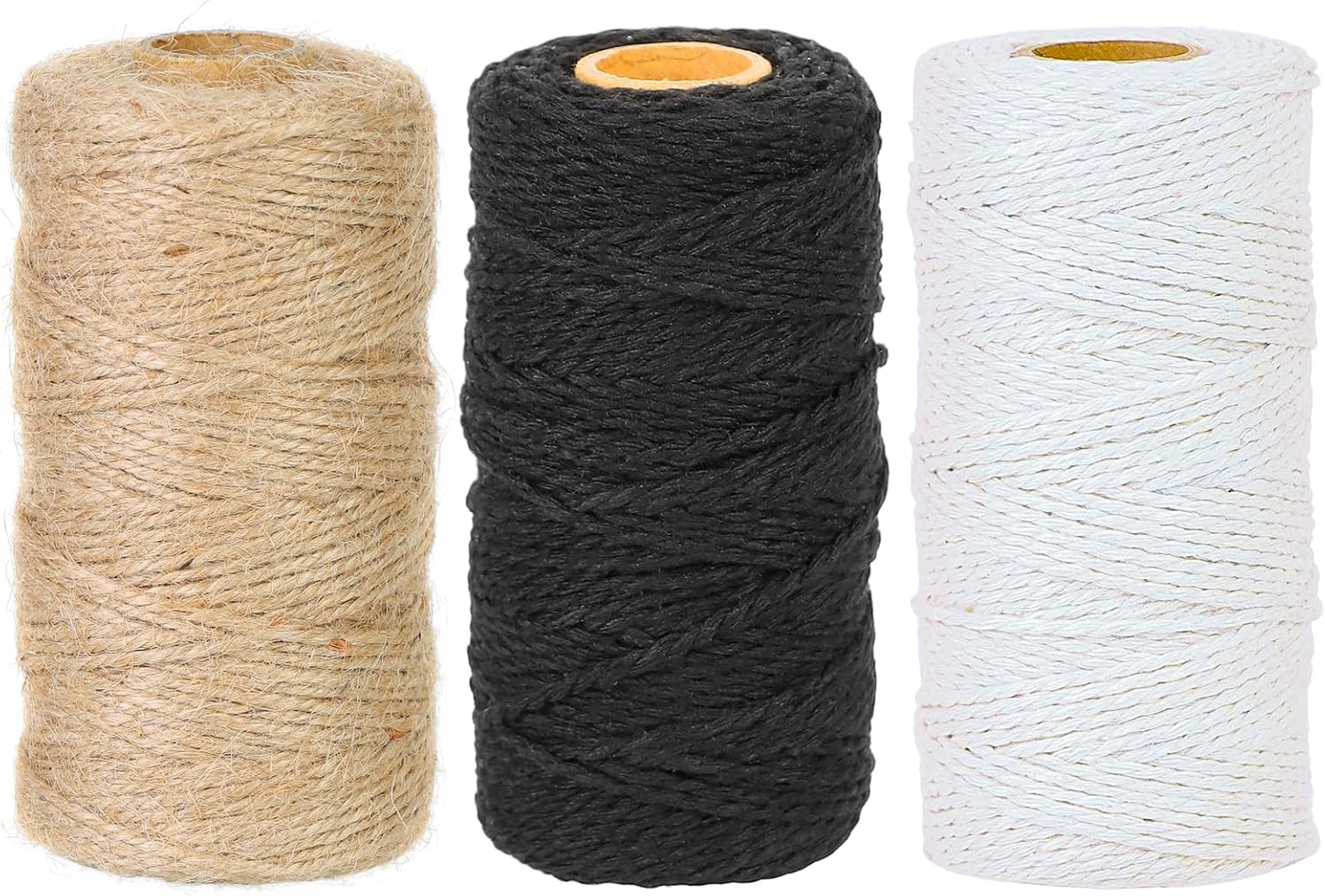 Amazon.com: Maosifang Cotton Twine Natural Jute 2mm Packing 984 Feet ...