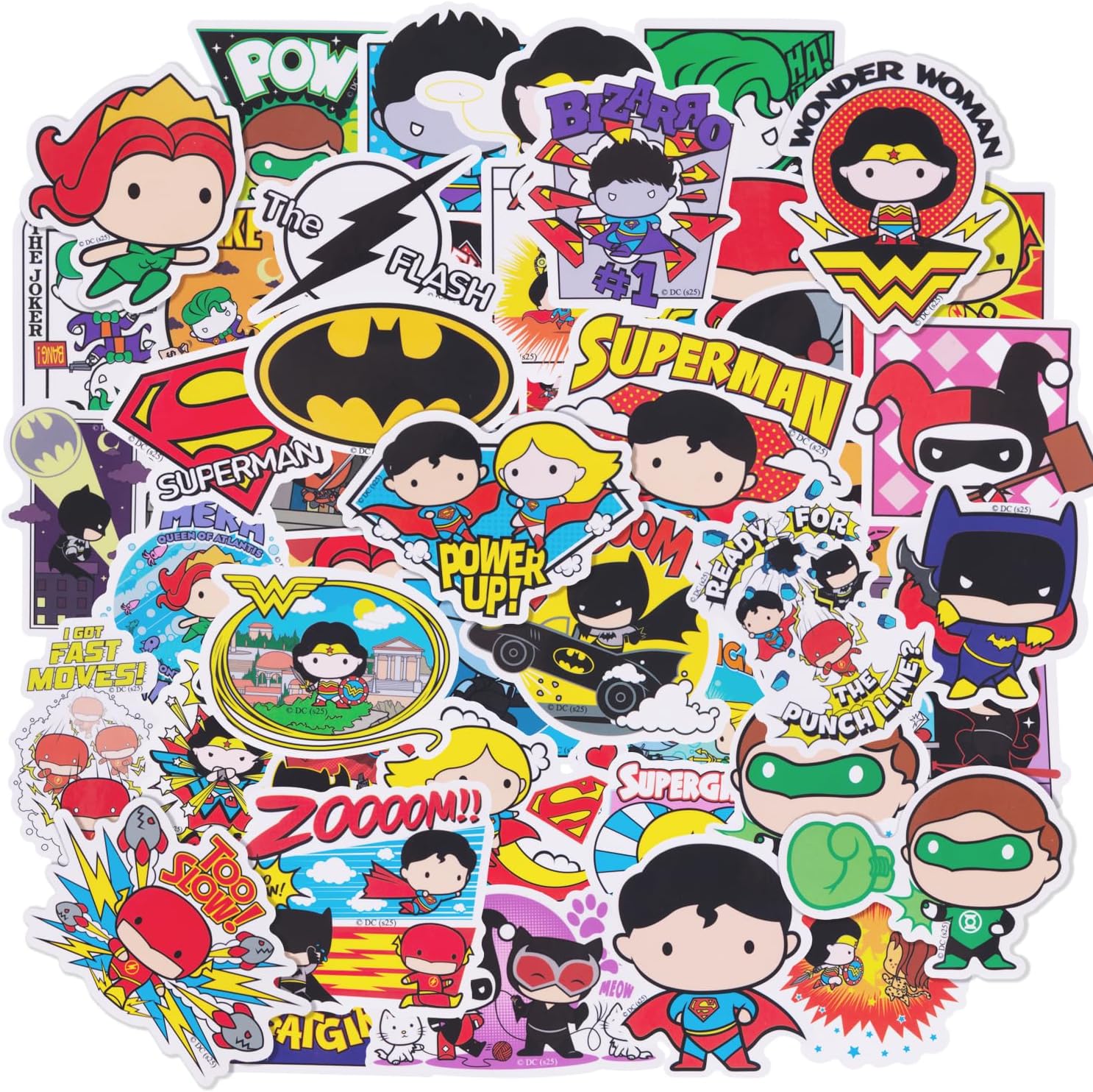 Amazon.com: 50 Pcs DC Stickers for Superman Character for Water Bottles ...