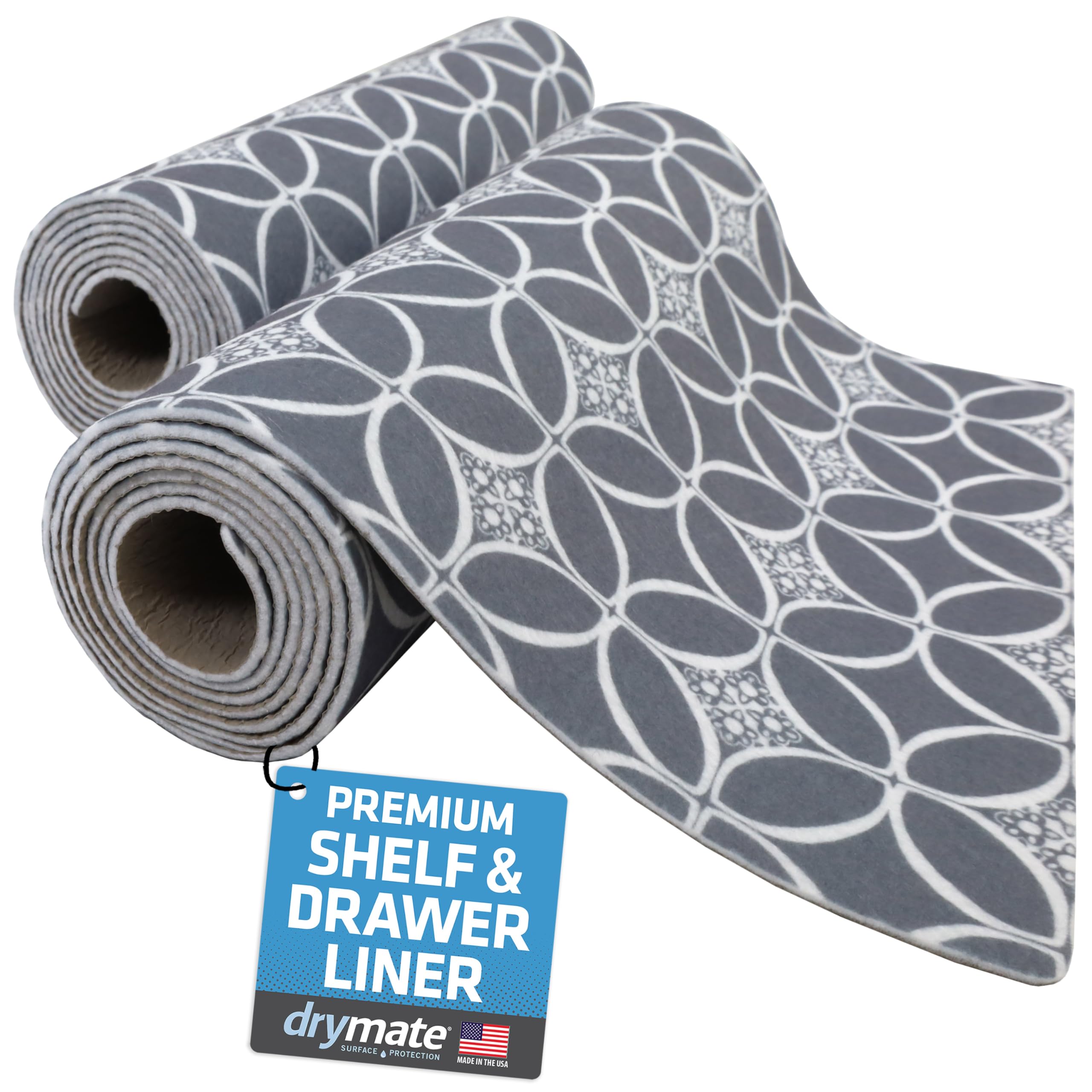 Drymate Premium Luxury Shelf & Drawer Liner, Thick Cushioned Fabric ...
