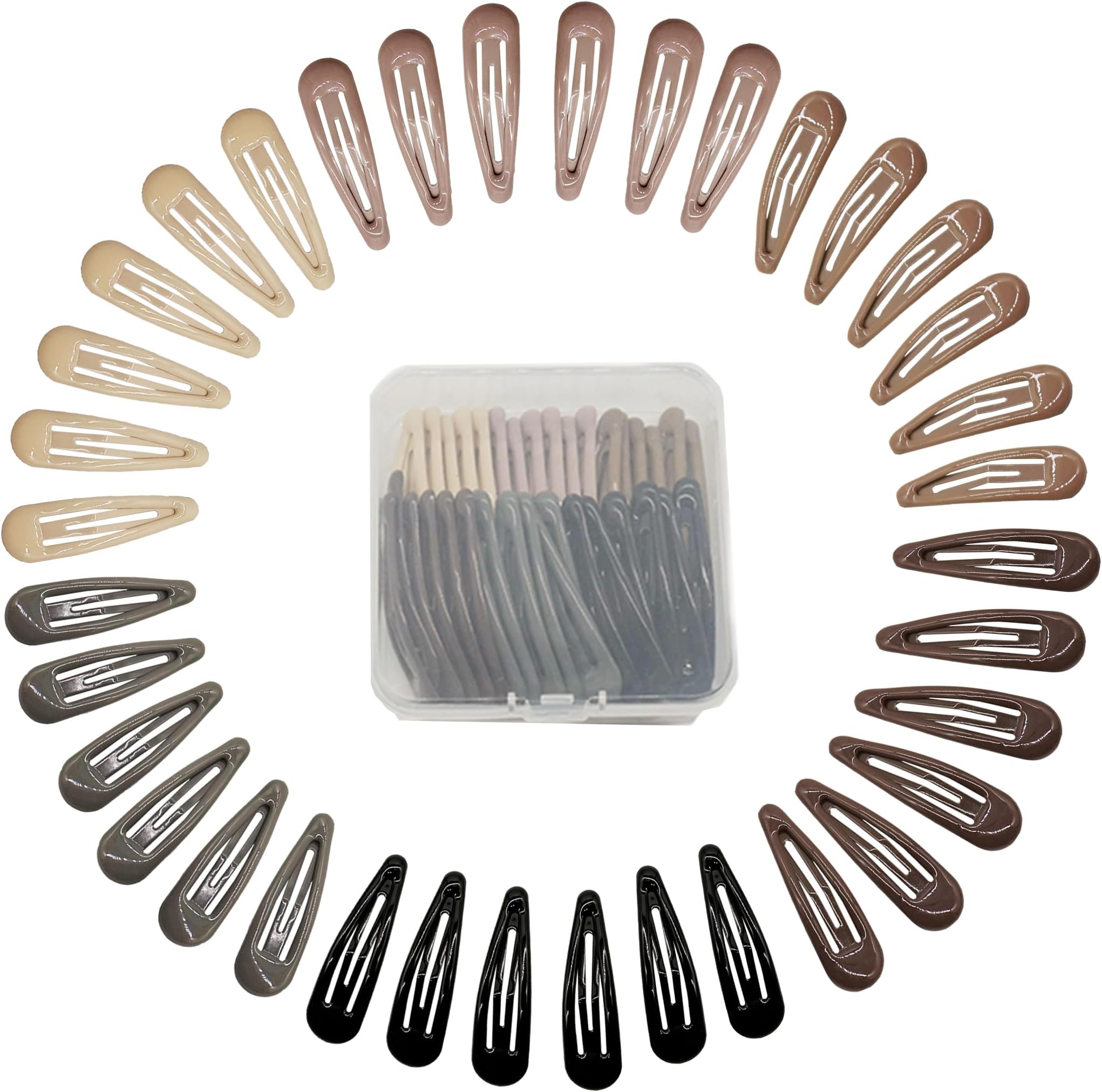 Amazon.com : Cptots Small Hair Barrettes For Women No Slips Metal Snap ...