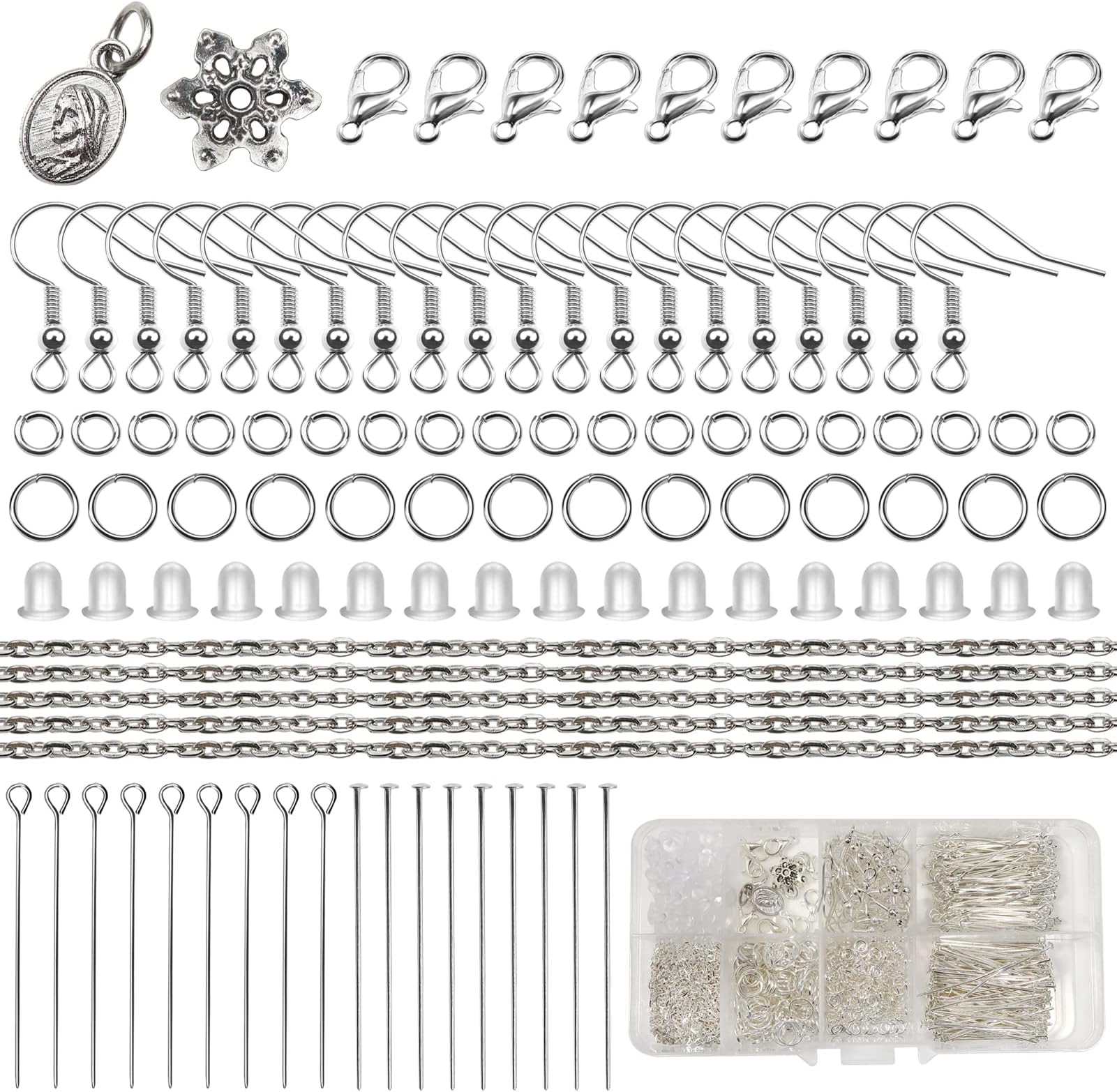 TOAOB 784Pcs Beginner Jewellery Making Kits Silver Plated Jewelry ...