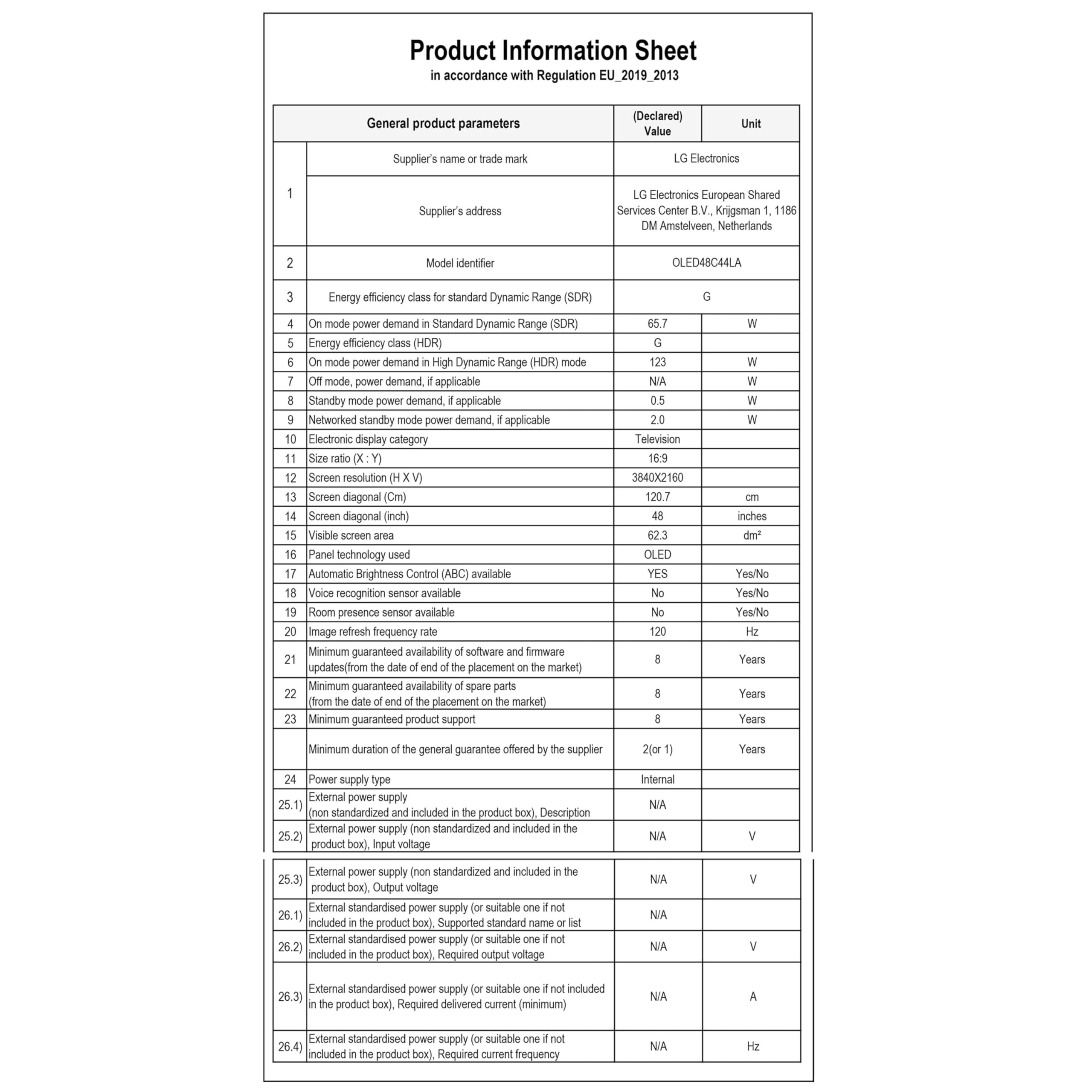 LG OLED48B46LA OLED 4K Smart TV, A8 Processor, 120HZ, HDR [Model 2024 ...